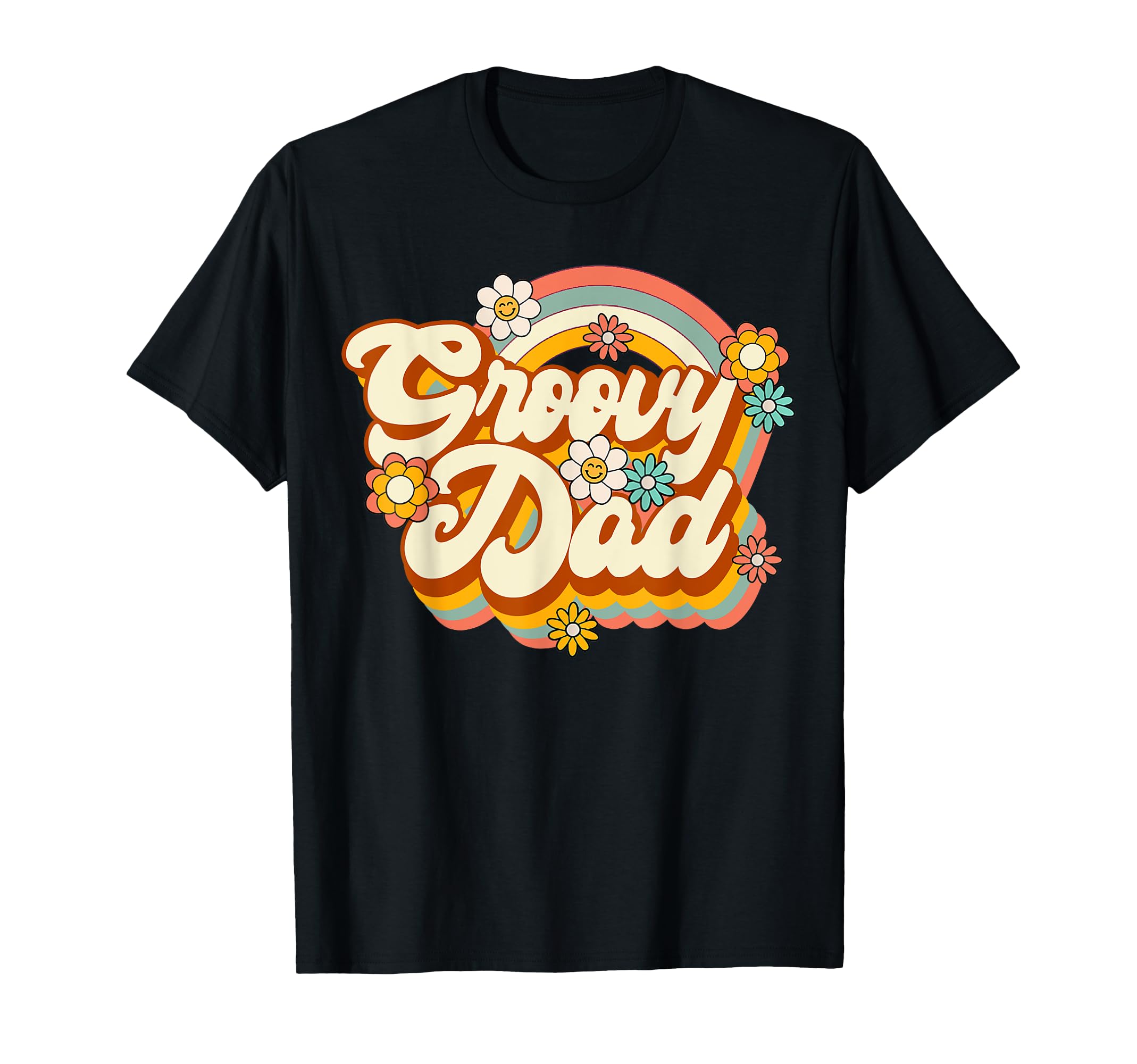 Amazon.com: Retro Groovy Dad Family Birthday 60s 70s Hippie Costume T ...