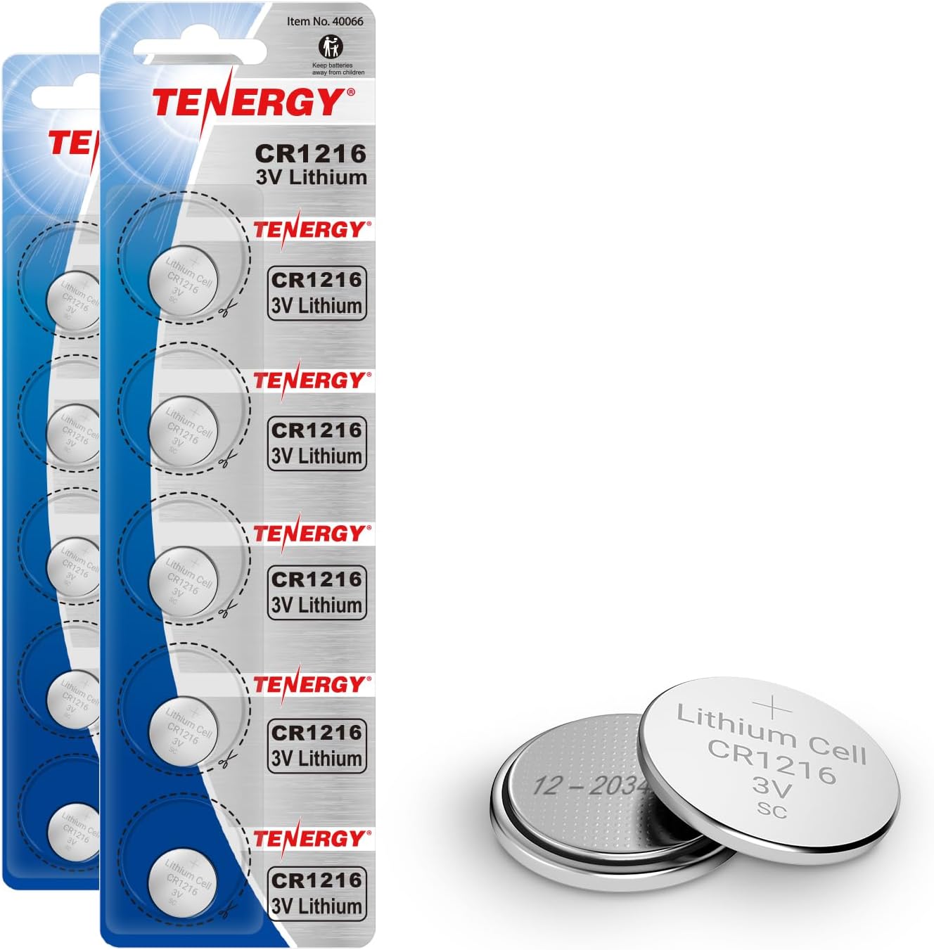 Amazon.com: UOGTNON CR1216 3V Watch Lithium Battery(10-Pack) : Health ...