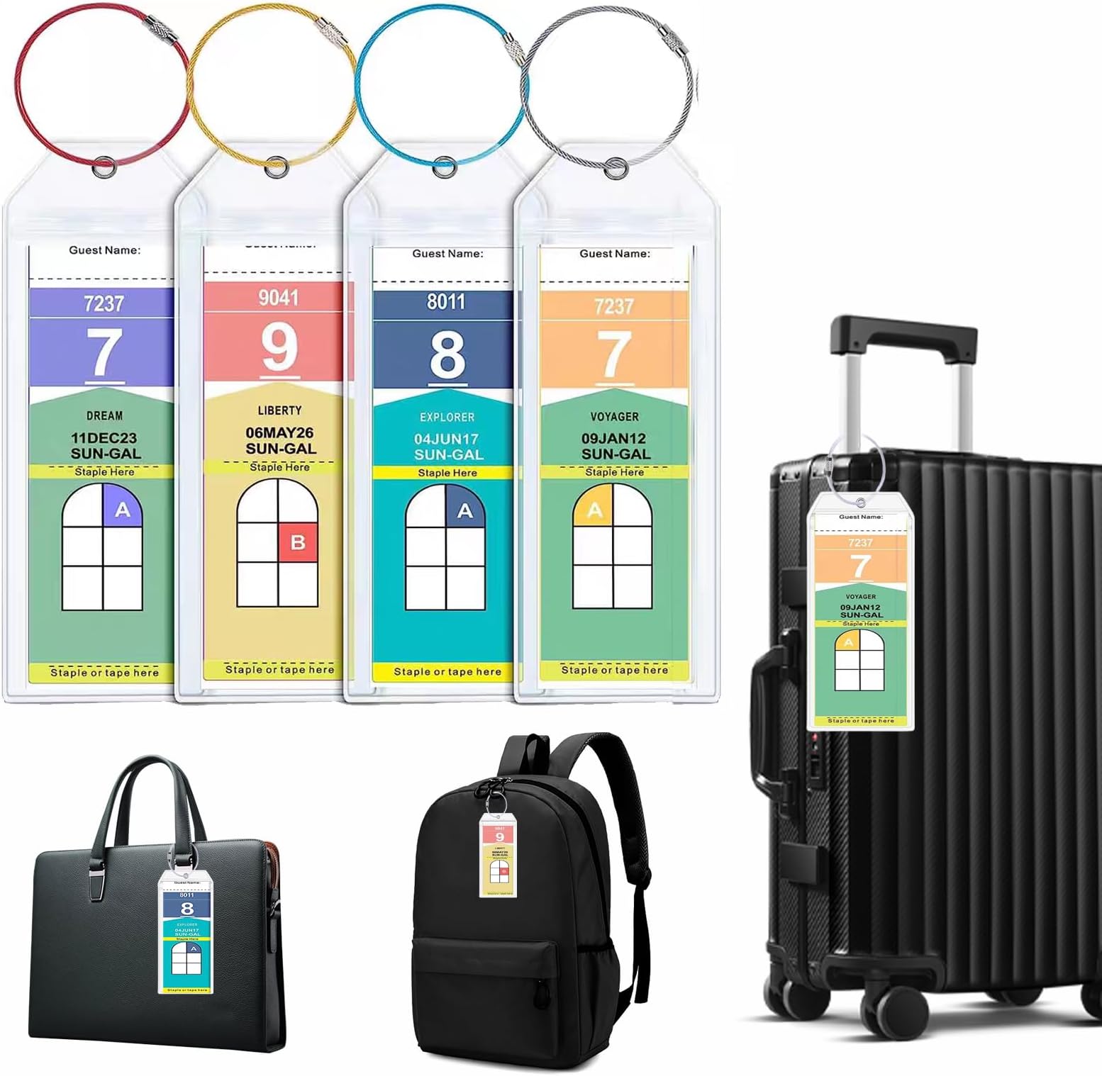 Cruise Luggage Tag Holders for Marella (TUI) [4 Pack] – Waterproof ...