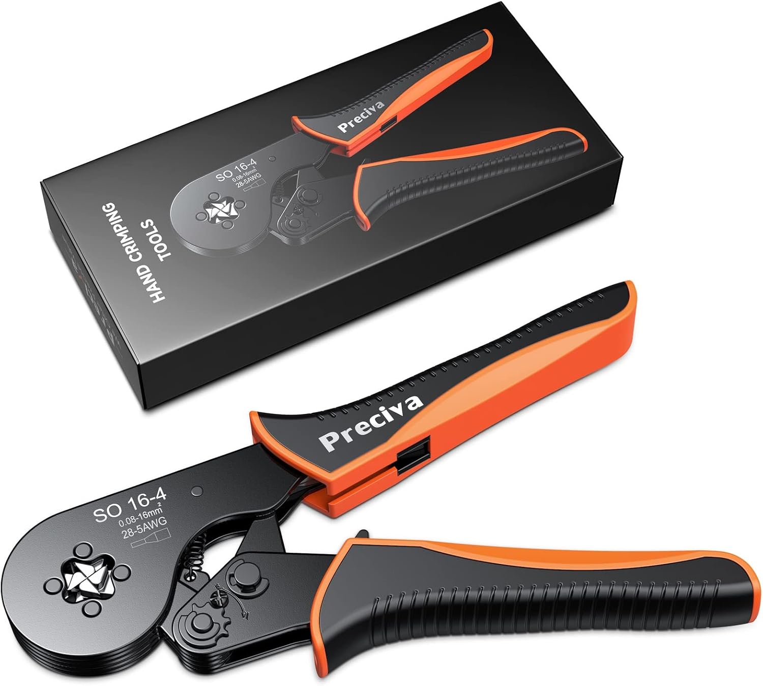 Wire Ferrule Crimping Tool, Preciva 16-4 Square Jaw Wire Crimping ...