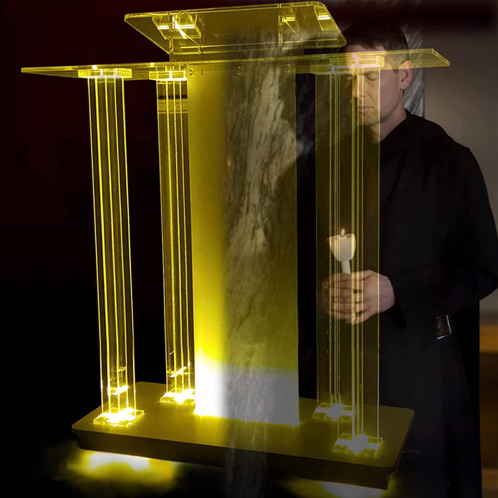 Buy ECBETCR Acrylic Pulpits Acrylic Pulpits,Stand Steady Acrylic Podium ...