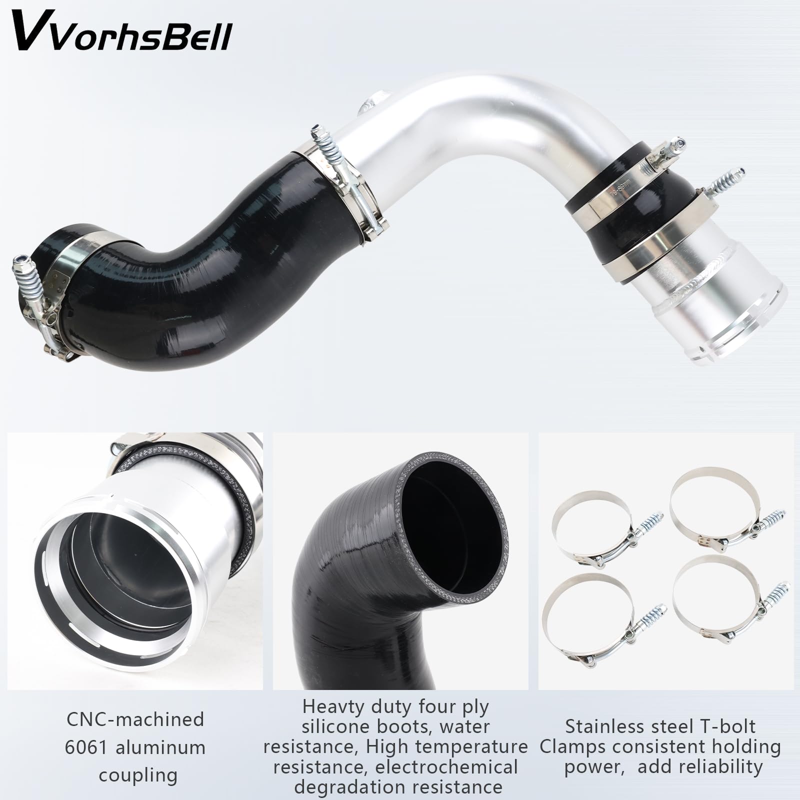 Snapklik.com : VVORHSBELL Cold Side Intercooler Pipe Upgrade Kit 3.5 ...