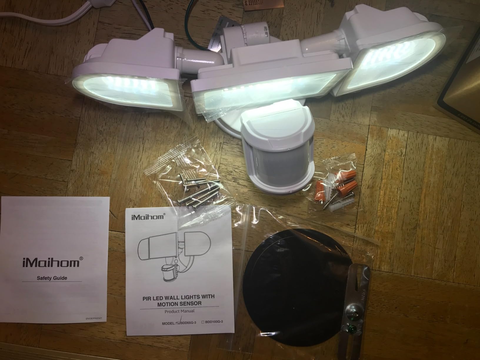 iMaihom 65W LED Security Lights Motion Sensor Light Outdoor, 6500LM ...