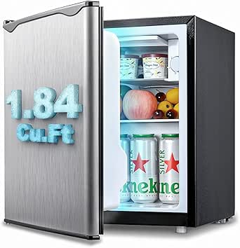 Amazon.com: Anypro Mini Fridge with Freezer 1.84 Cu.Ft Single Door ...