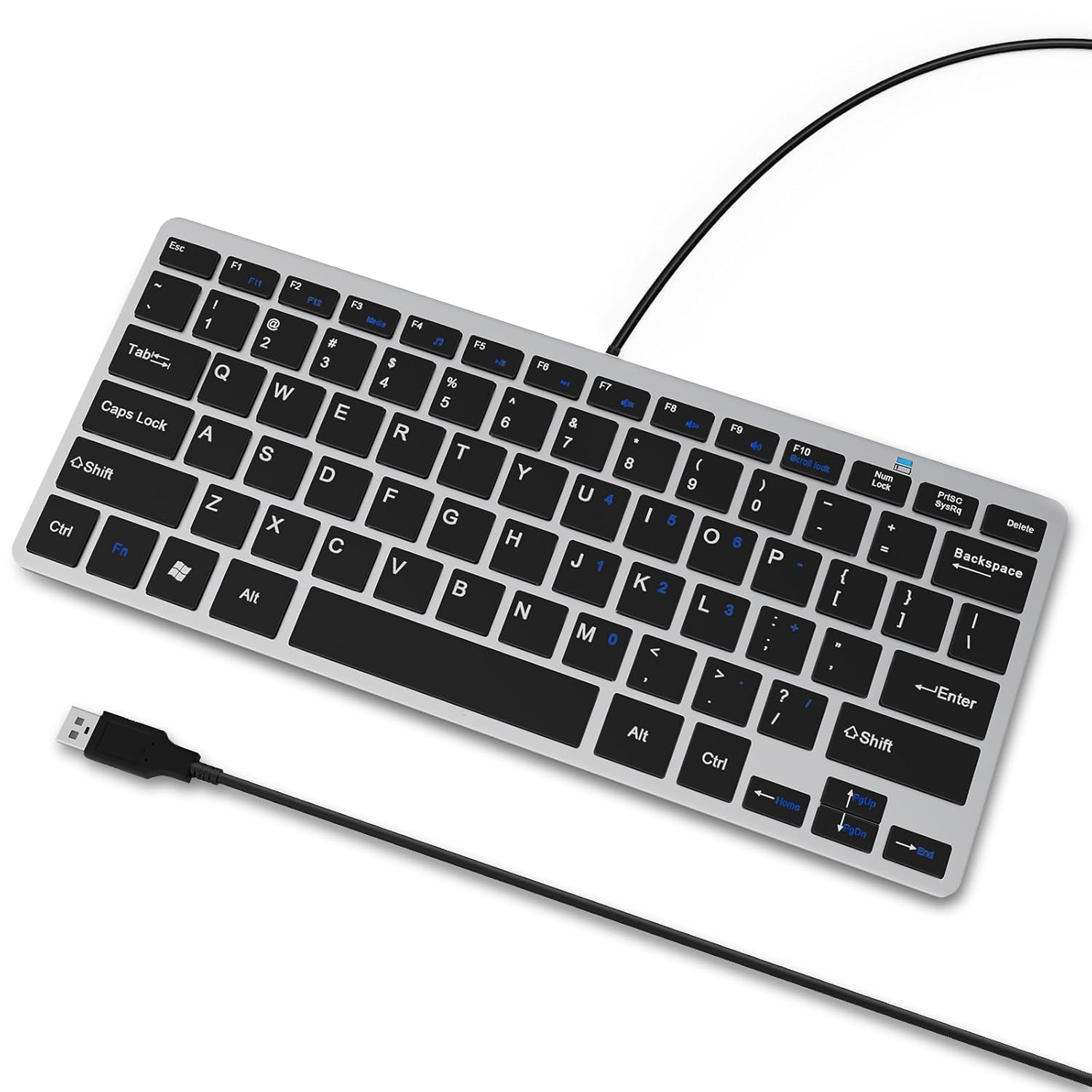 Amazon.in: Buy YORUNOHOSHI Ultra-Slim 78keys USB Mini Wired Keyboard ...