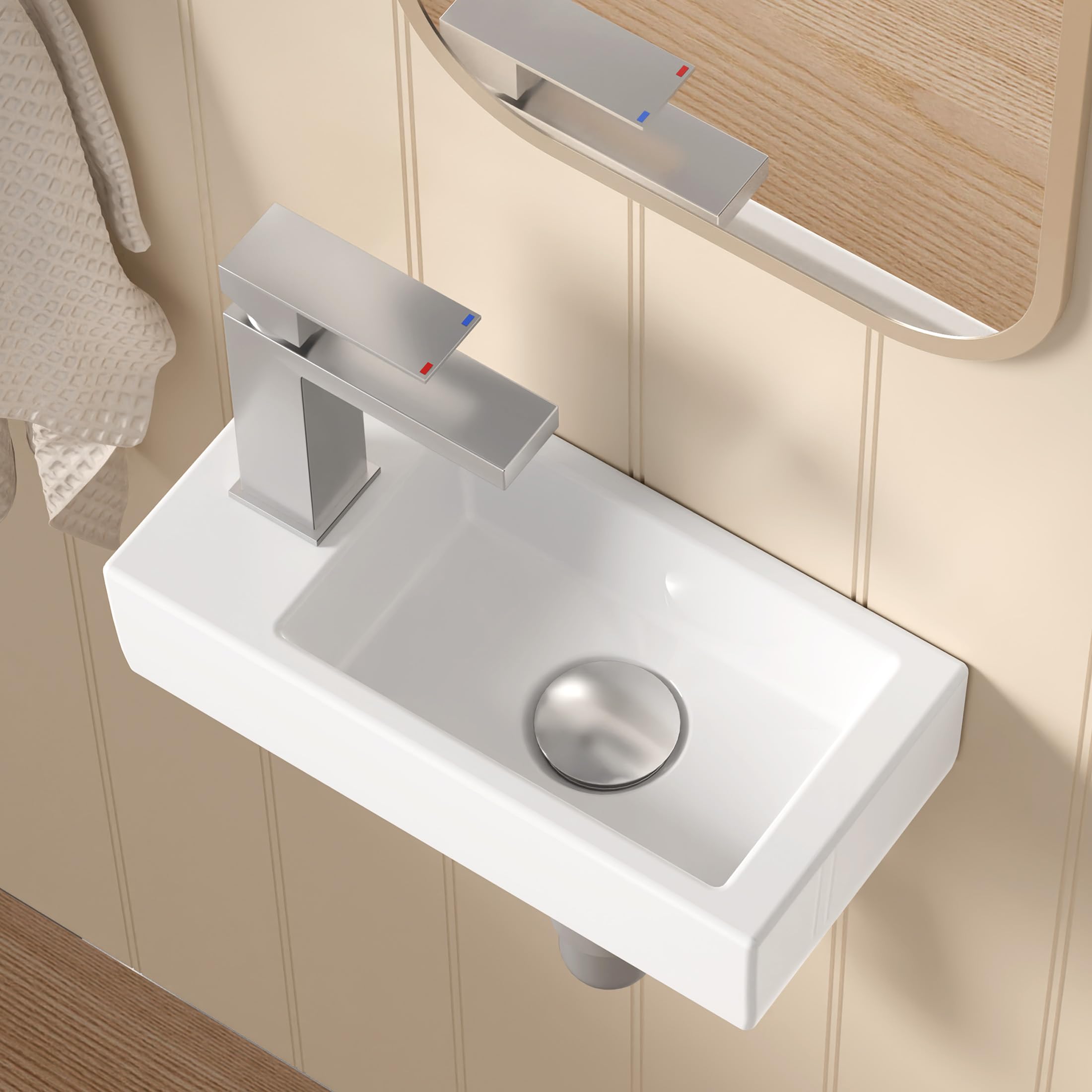 KES Bathroom Sink, Small Bathroom Sink 14.37" X 7" for Tiny Bathrooms ...