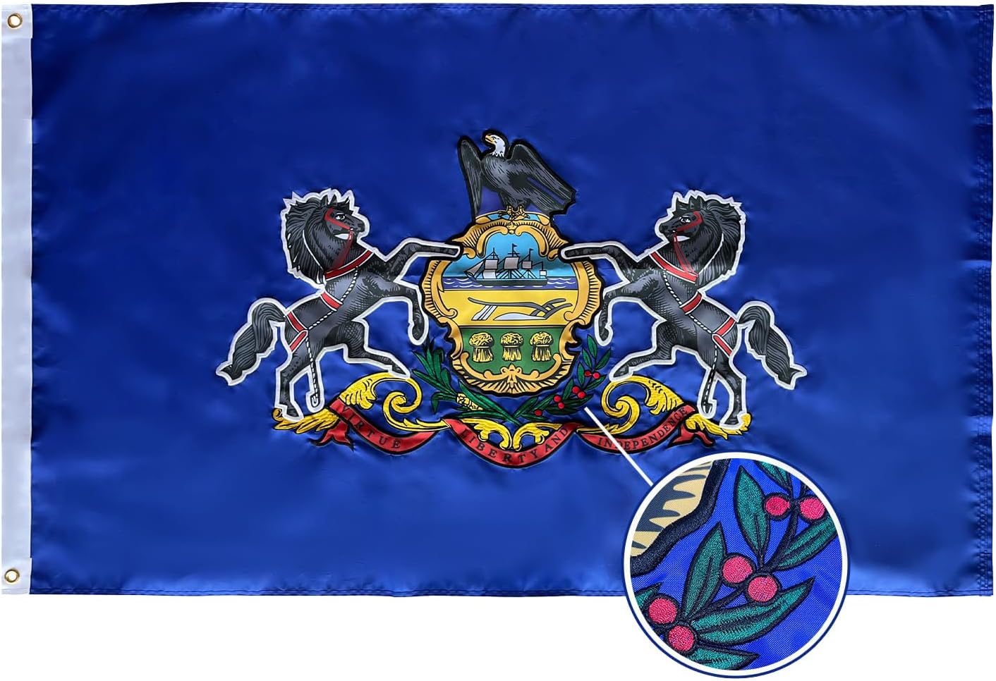 Amazon.com : FLAGPARK Pennsylvania Flag 3x5 Ft PA State Flags Deluxe ...