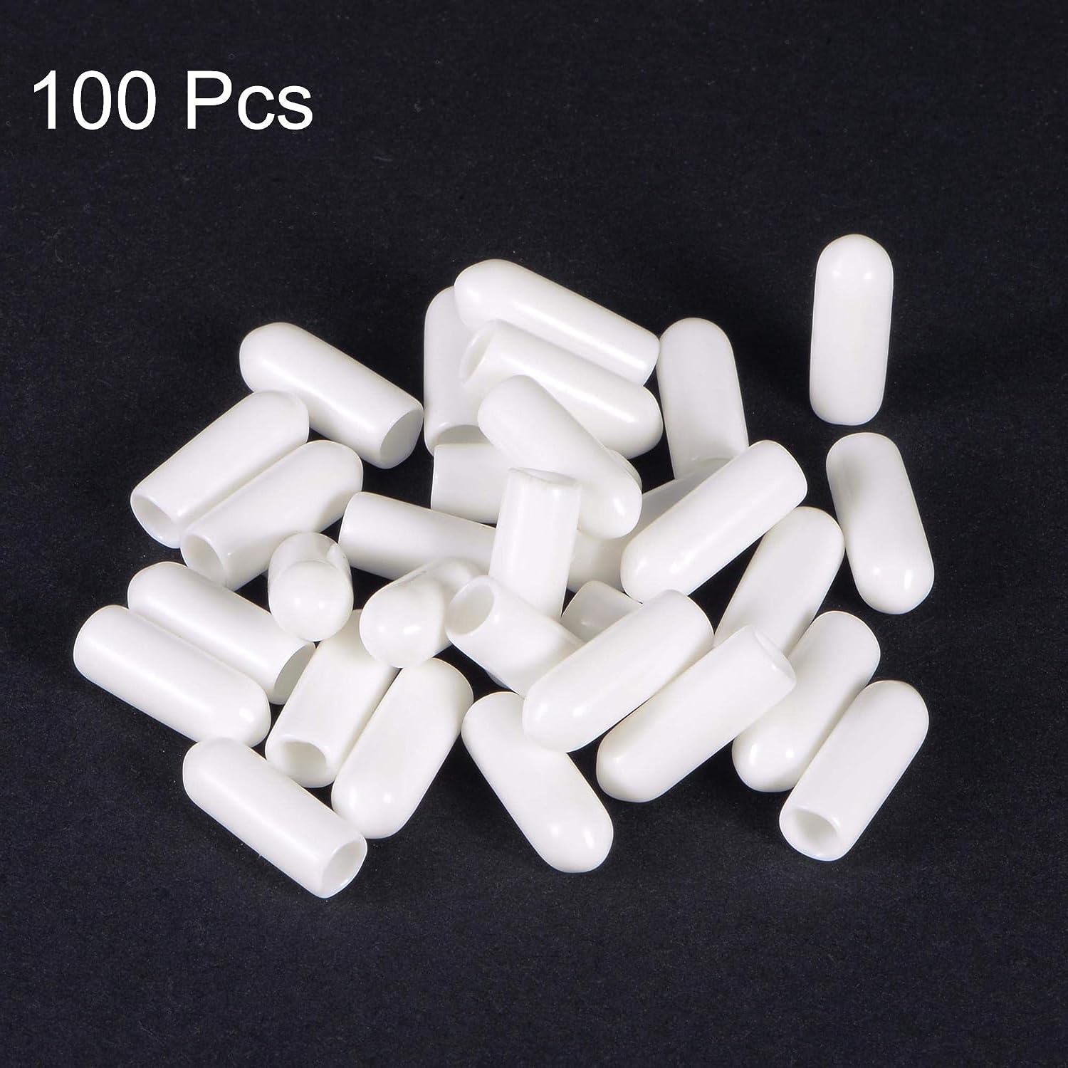 MACHSWON 100pcs Rubber End Caps 4mm ID, Vinyl Round End Cap Cover Screw ...