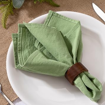 Amazon.com: MLMW Sage Green Cloth Napkins Set of 8 Summer Linen Dinner ...