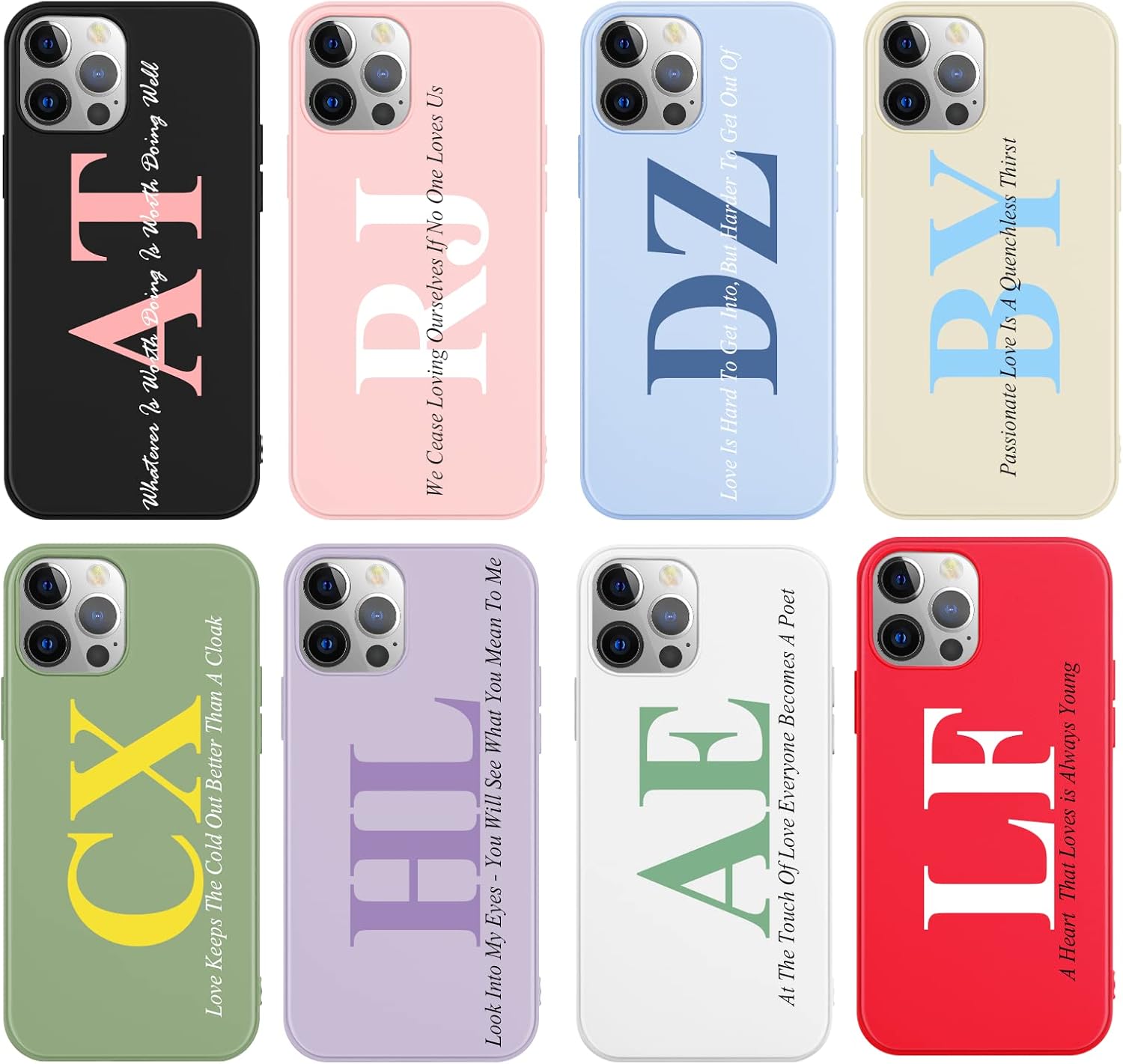 Pnakqil Personalised Initials Phone Case for Samsung Galaxy A12 A13 A52 ...