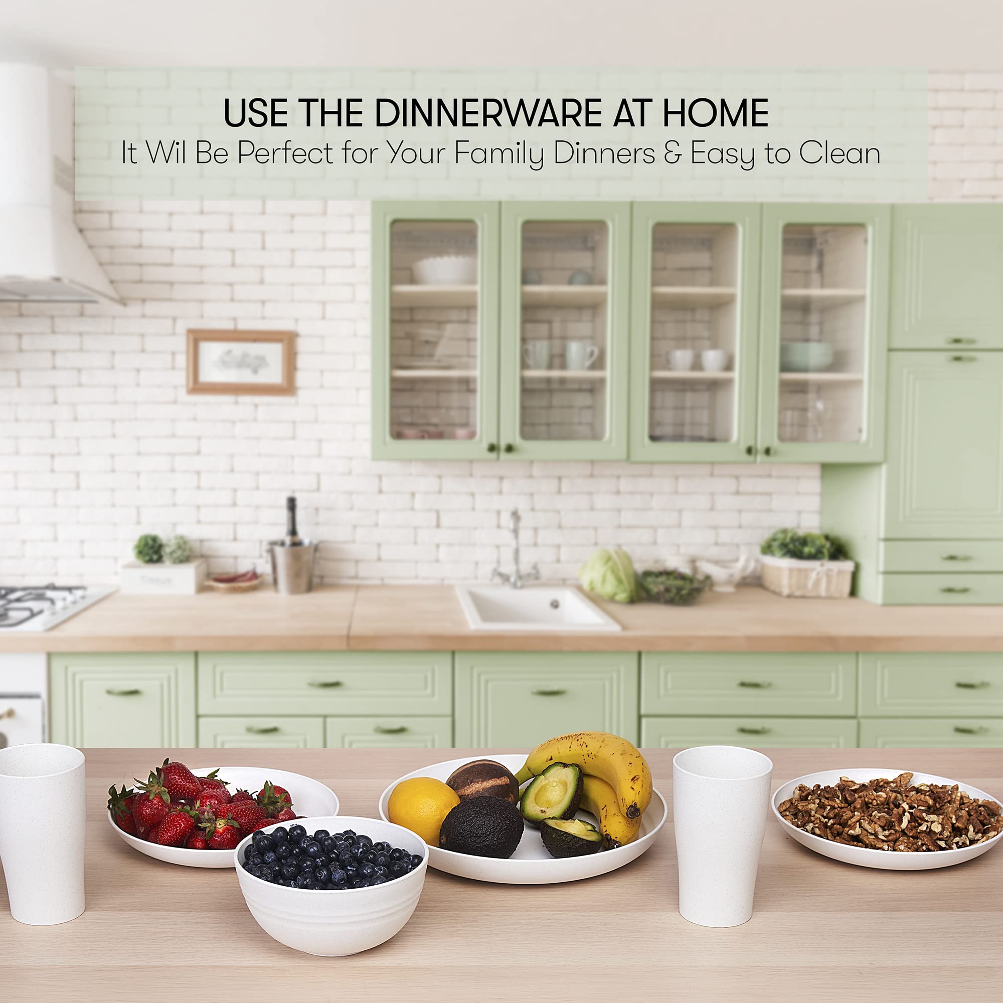 Wheat Straw Dinnerware Sets | Unbreakable Dinnerware Sets | Dishwasher ...