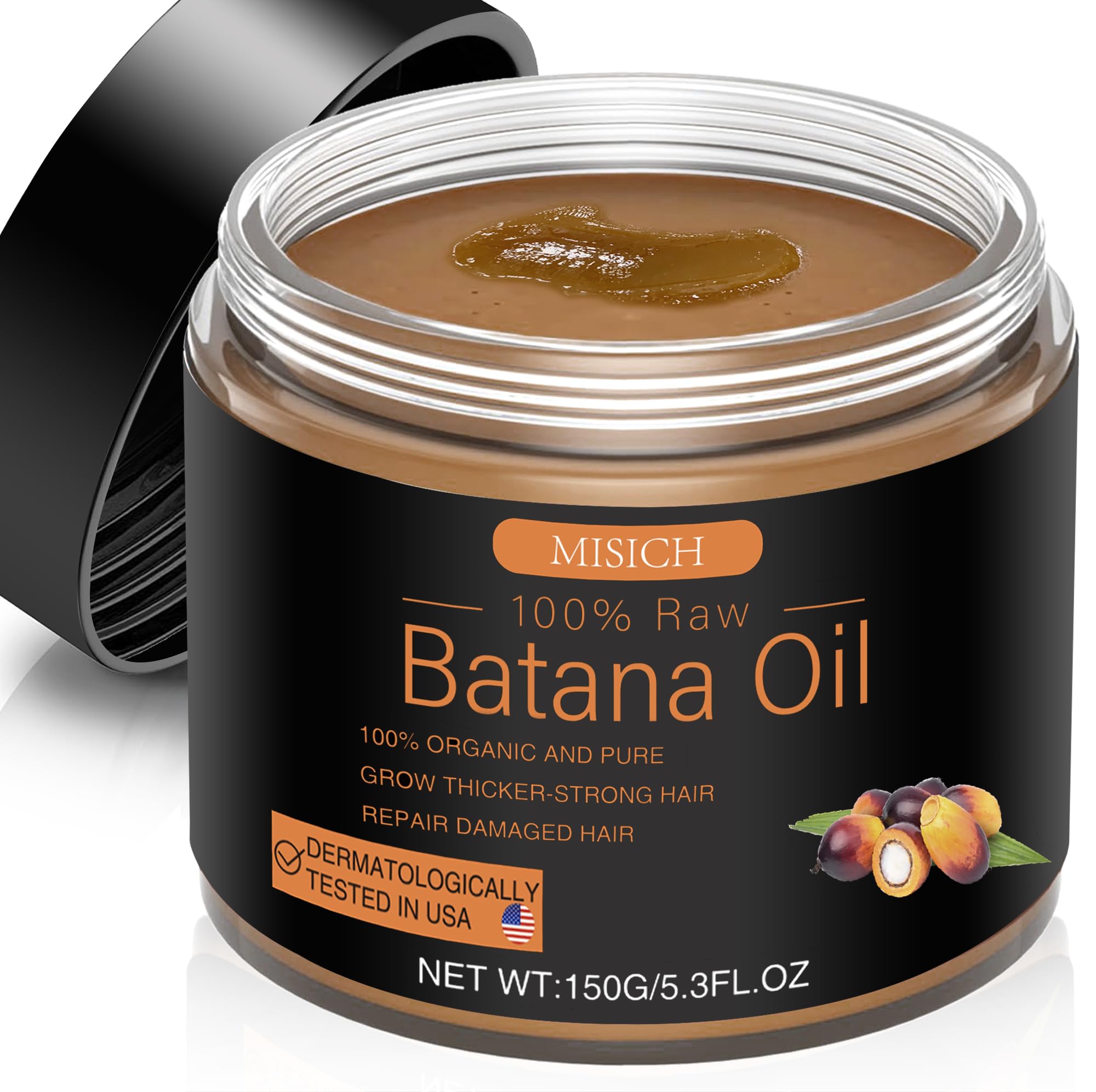 Amazon.com : Raw Batana Oil for Hair Growth, 100% Natural Pure Dr. Sebi ...