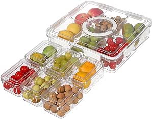 Amazon.com | Snackle Box Container for Fridge, 12 Large Divided Serving ...