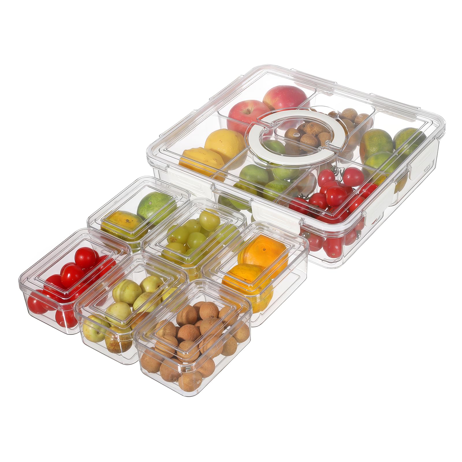 Amazon.com | Snackle Box Container for Fridge, 12 Large Divided Serving ...