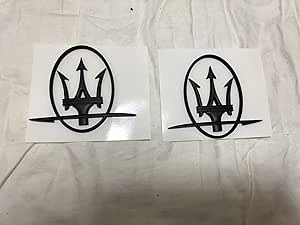 Amazon | マセラティジブリクアトロポルテグラントゥーリズモRH、LHサイドエンブレムブラック 670005448,670005431 ...