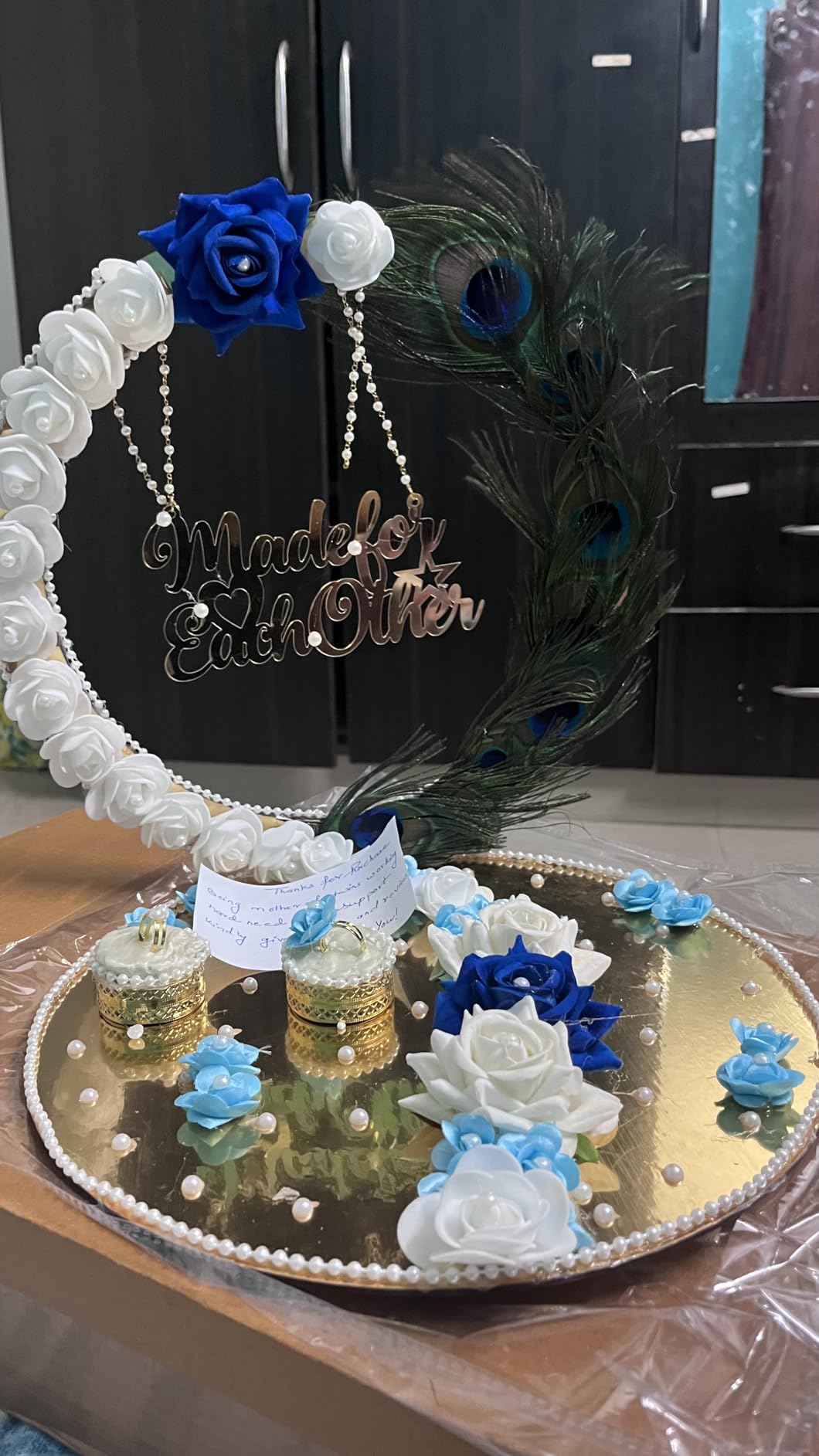 Buy masoom Engagement Ring Platter tray ring holder platter Hand ...