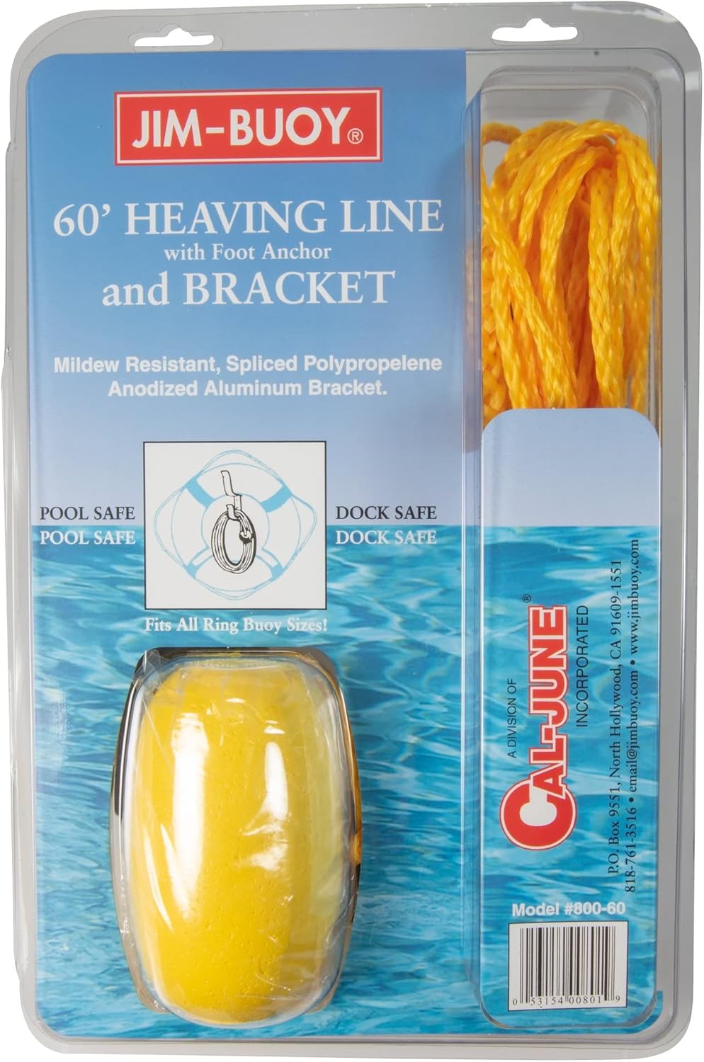 Amazon | Heaving Lines - 60' Line with Bracket by Jim-Buoy | Jim-Buoy ...
