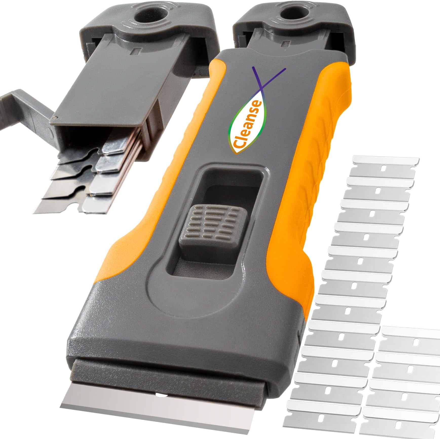 Amazon.com: Razor Blade Scraper Tool with 15 Extra SK5 Blades - Multi ...