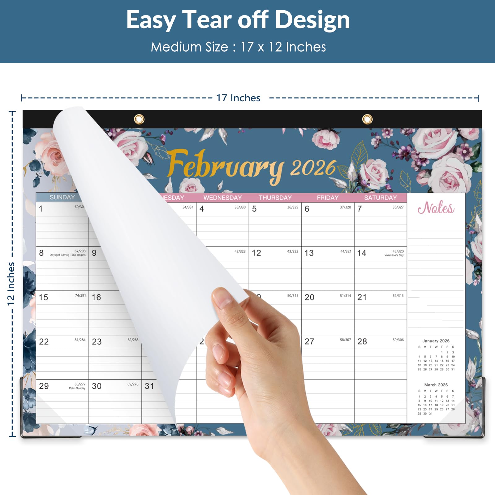 Snapklik.com : 2026 Desk Calendar - Jan 2026 - Dec 2026, 12 Months ...