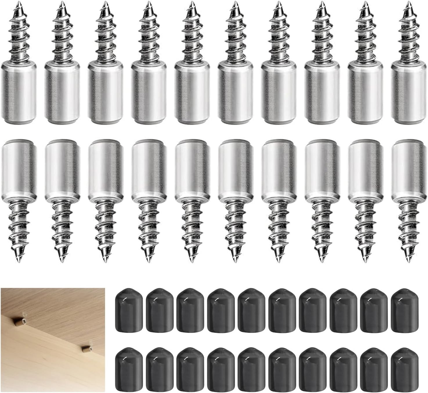 30 PCS Shelf Support with Non-Slip Cover, Shelf Brackets, Solid Steel ...
