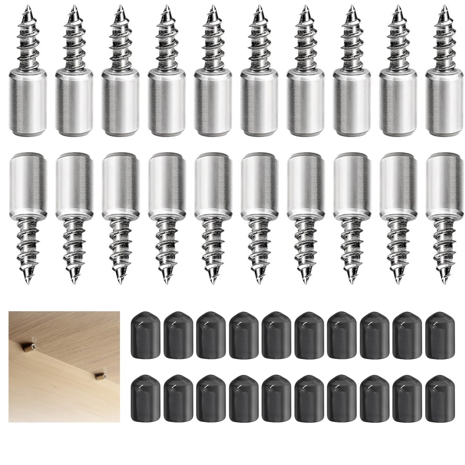 30 PCS Shelf Support with Non-Slip Cover, Shelf Brackets, Solid Steel ...