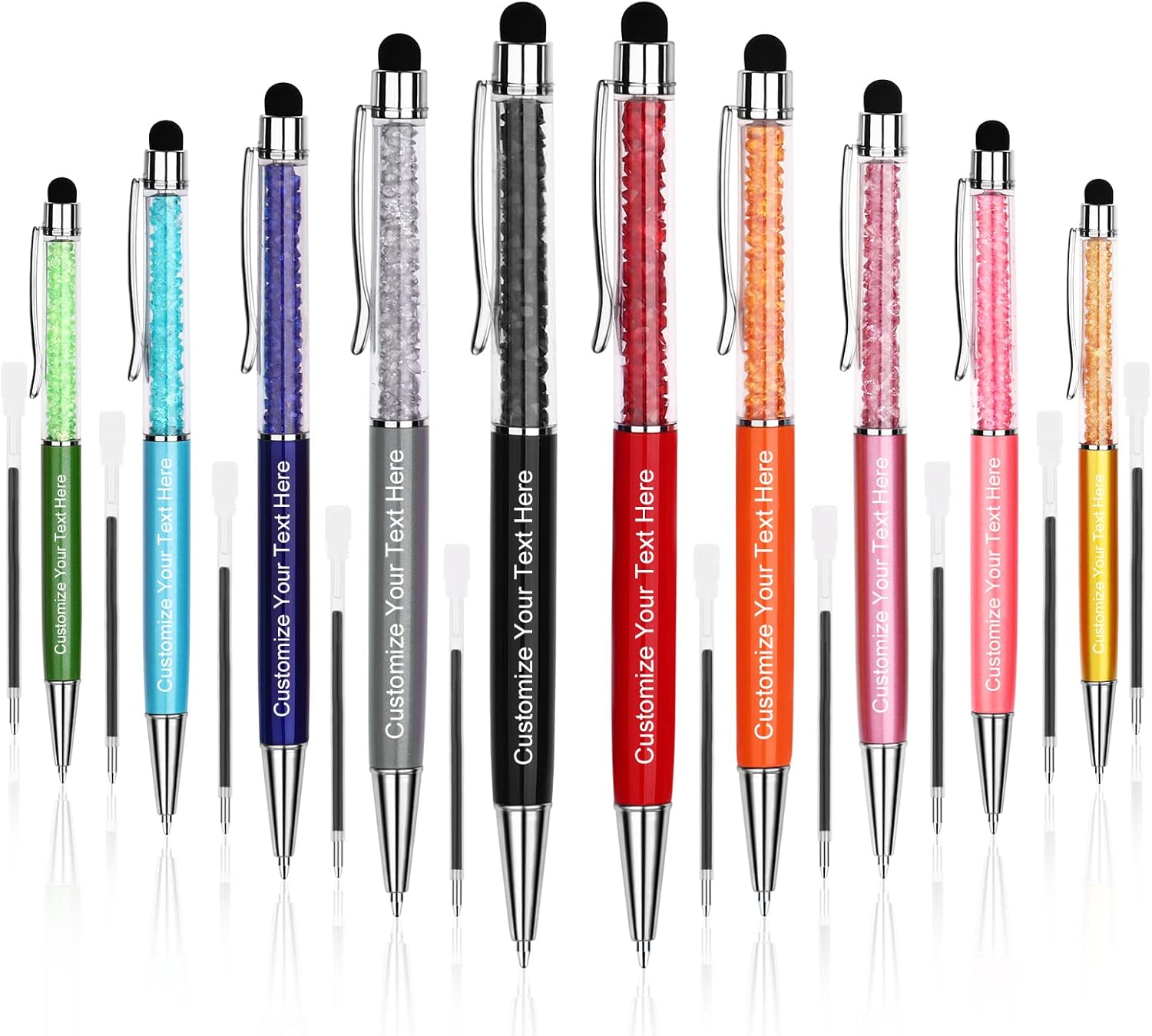 Amazon.com: Bnesi Personalized Crystal Pens with Stylus, 2-in-1 Stylus ...