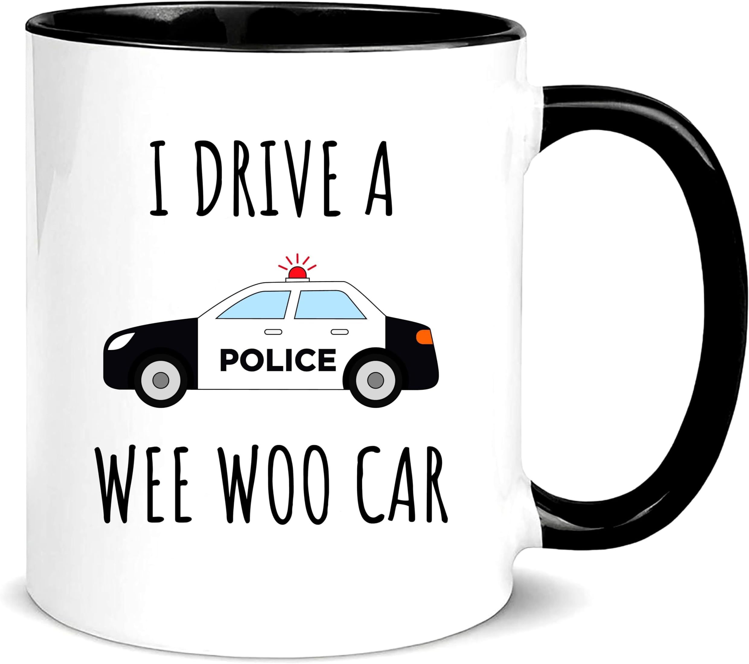 Amazon.com | Awnpow Funny Police Mug,Police Officer Mug,Wee Woo Car Mug ...