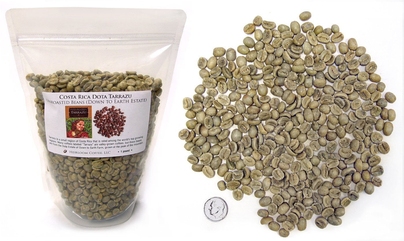 Amazon.com : Costa Rica Dota Estate, Green Unroasted Coffee Beans, 1lb ...