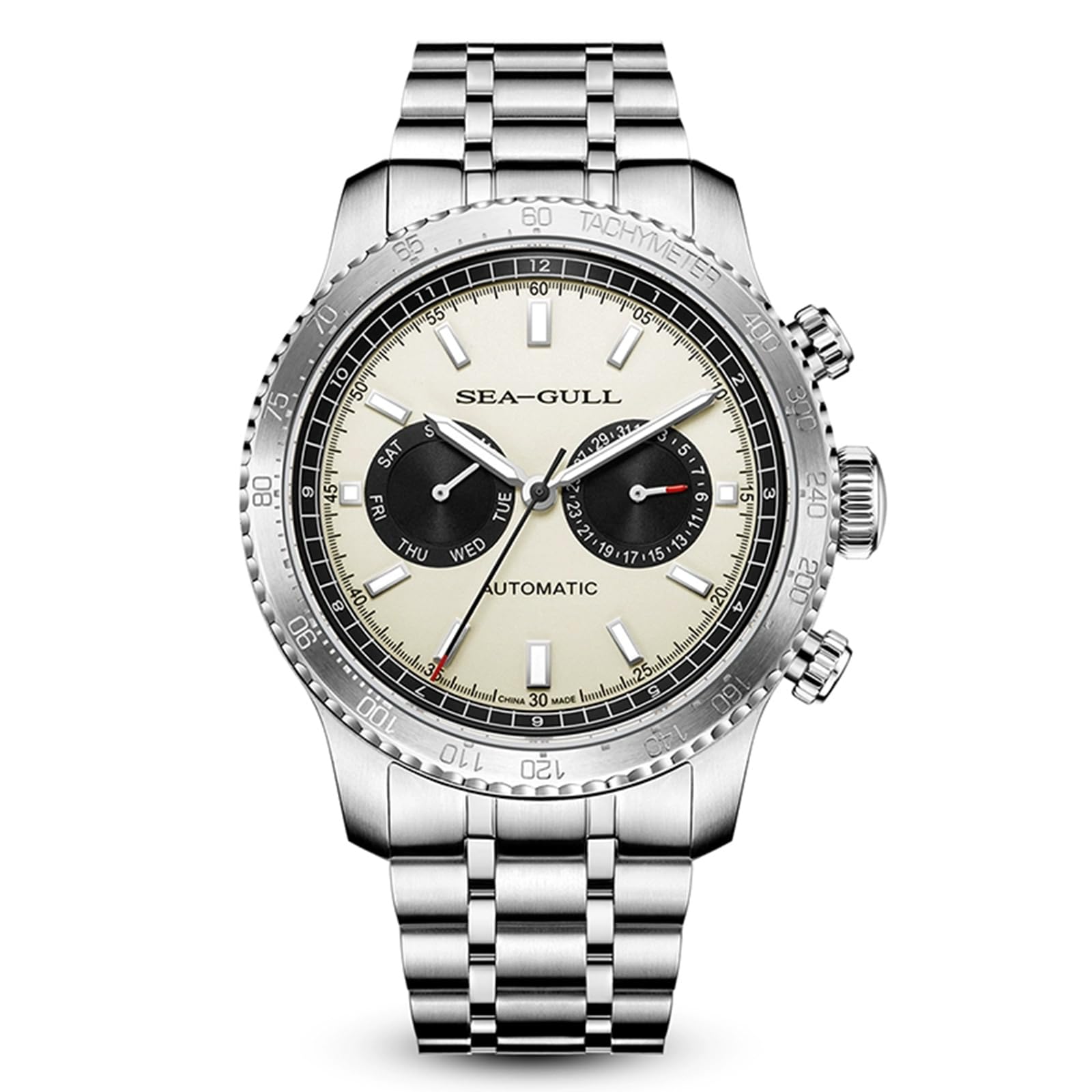 Amazon.com: SEA-GULL Men’s Mechanical Watches,GMT Dual Calendar Panda ...