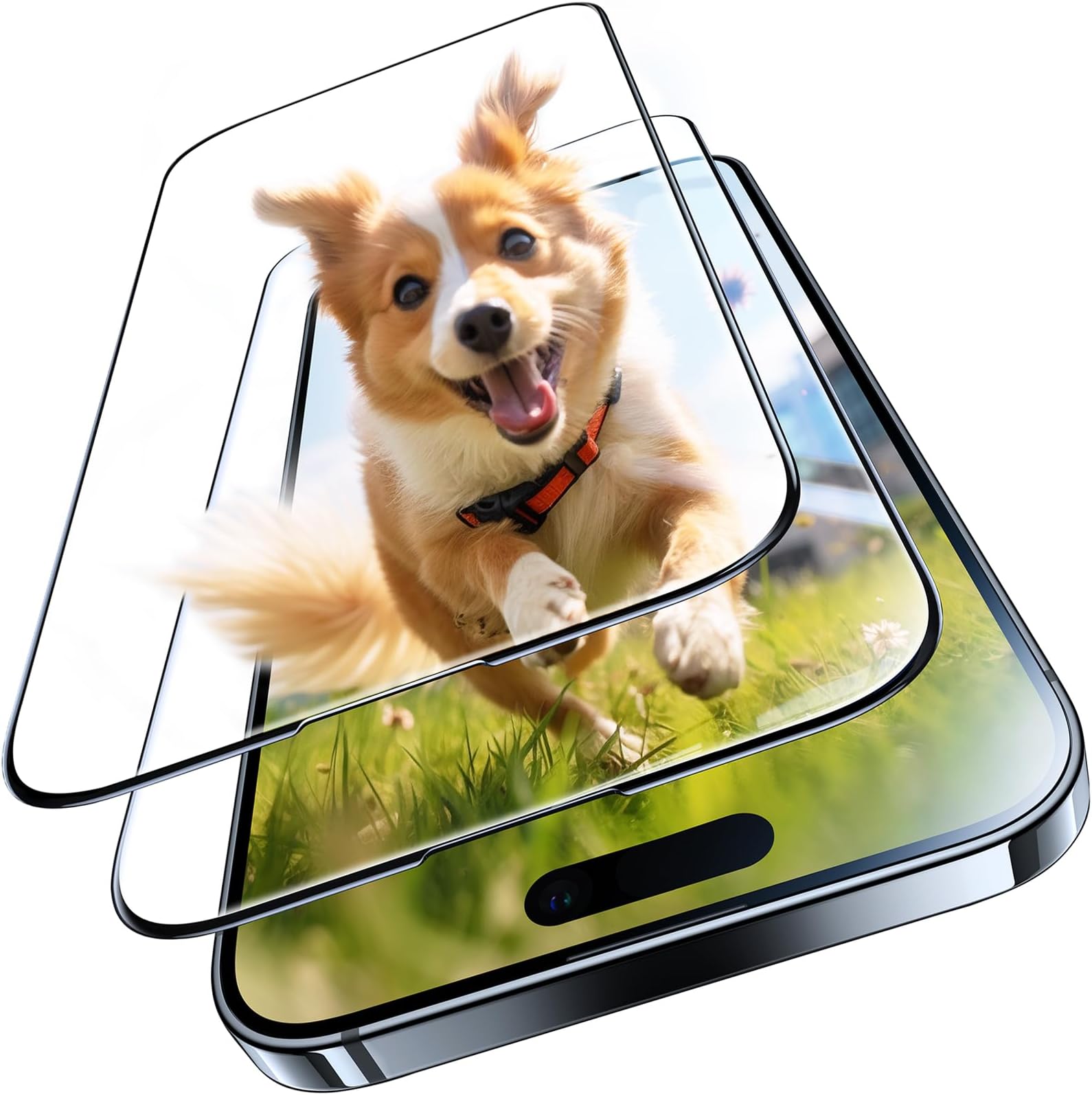 TORRAS [Full Screen Tempered Glass for iPhone 15 Pro Max Screen ...