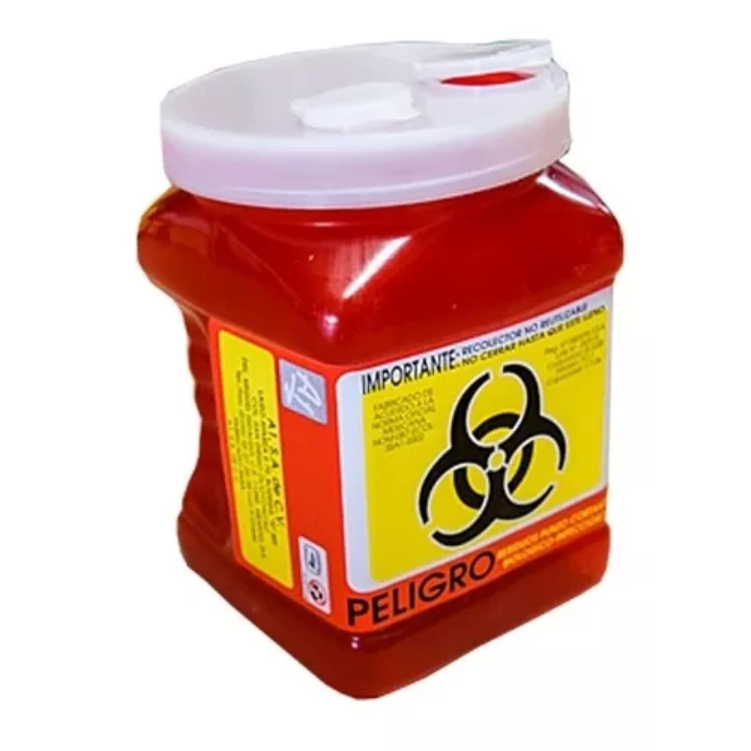 10 Piezas Bote Recolector Rojo Para Objetos Punzocortantes Capacidad 1. ...