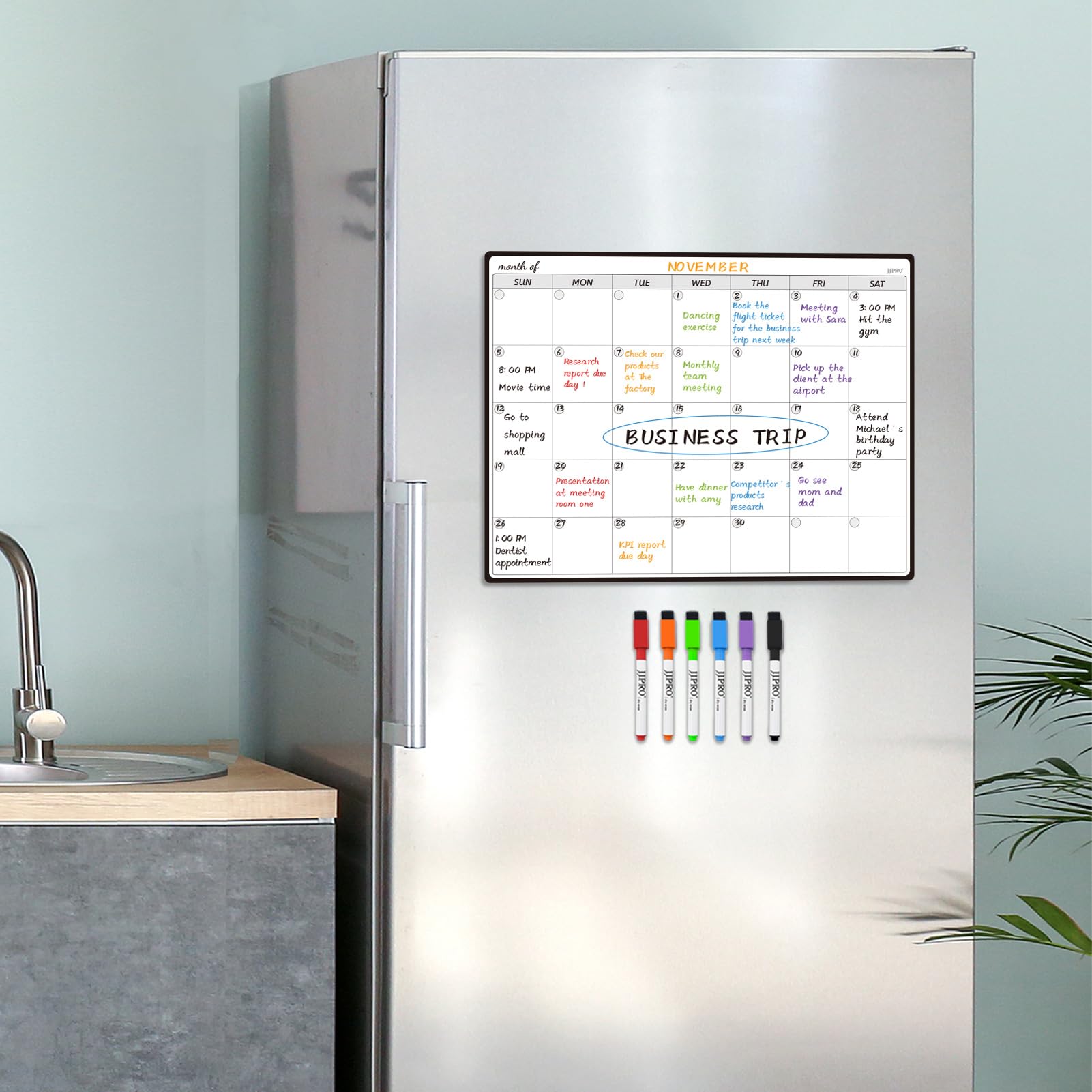Snapklik.com : JJPRO Magnetic Dry Erase Monthly Calendar Whiteboard For ...