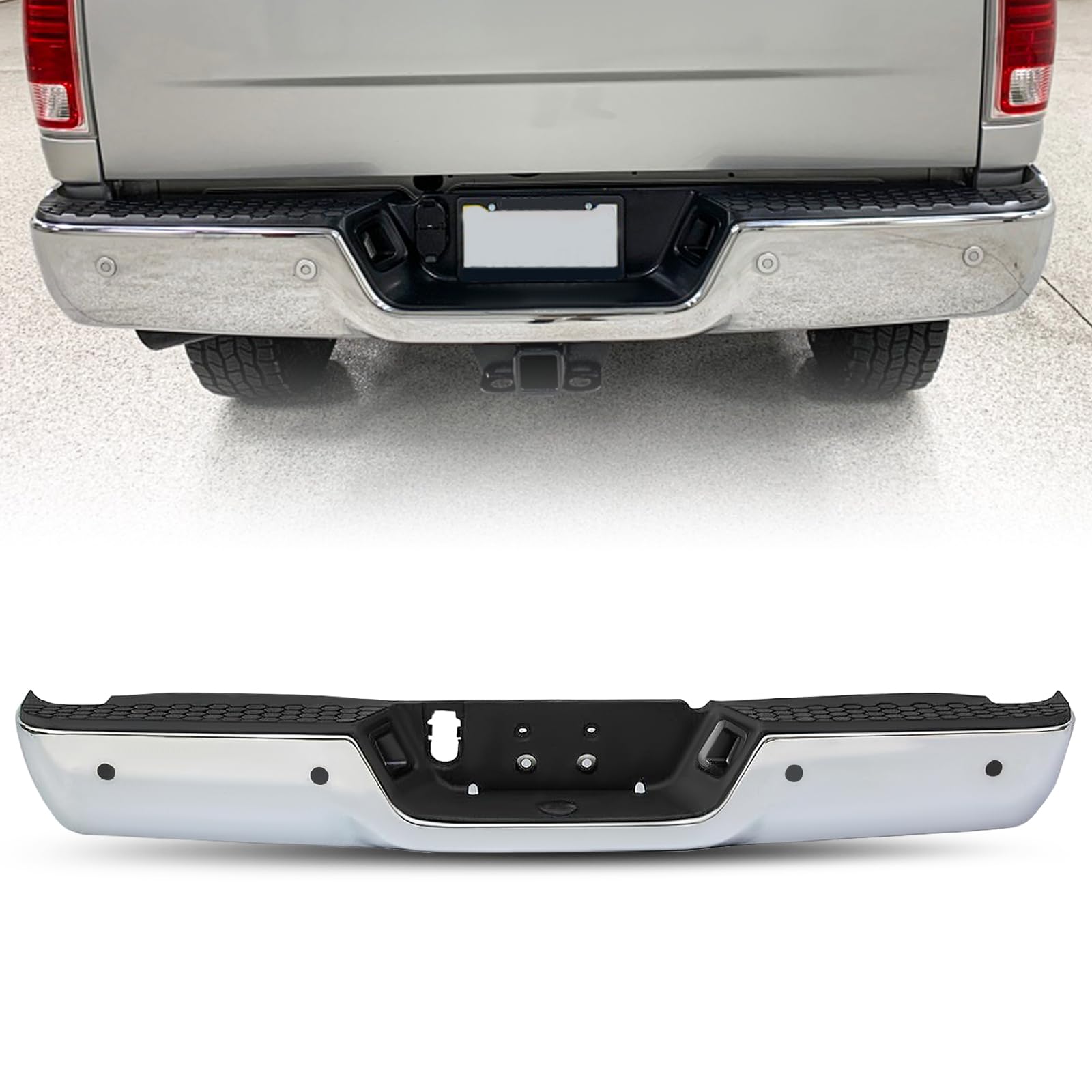 Amazon.com: Rear Bumper Assembly Replacement 09-18 Dodge Ram 1500 2500 ...