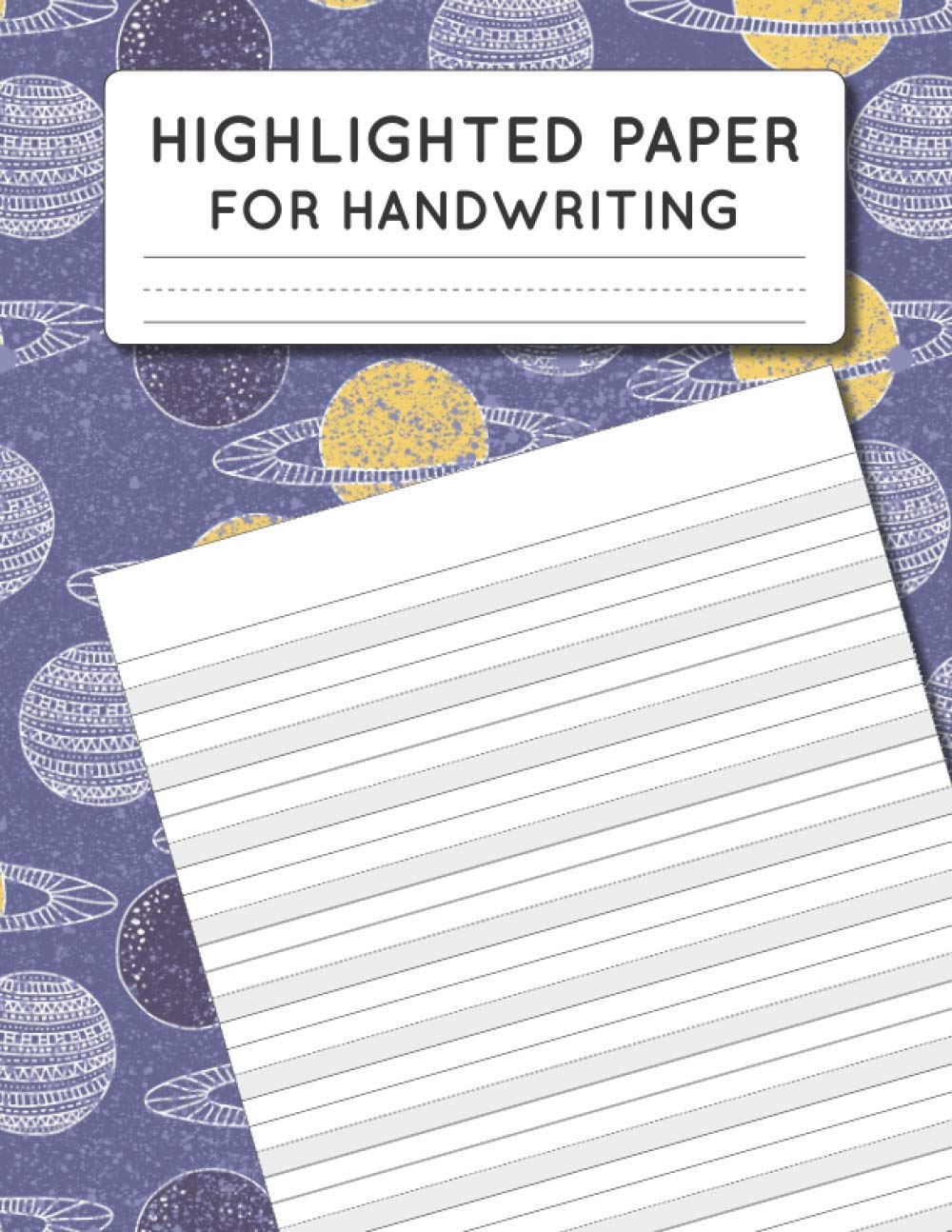 Highlighted Paper for Handwriting: with the bottom line is highlighted ...