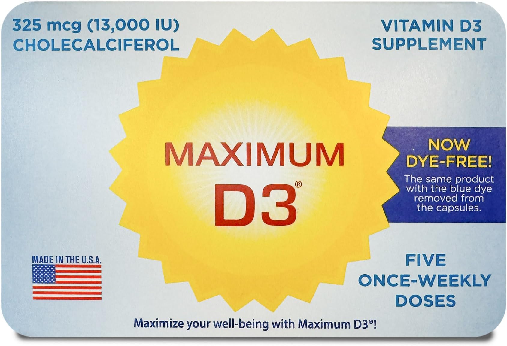 Amazon.com: Maximum D3 13,000 UI, 5 cápsulas en total (suministro para 5 semanas) [el embalaje ...