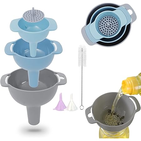 Amazon.com: KitchenAid Set of 5 Kitchen Funnel Set, with Removable ...