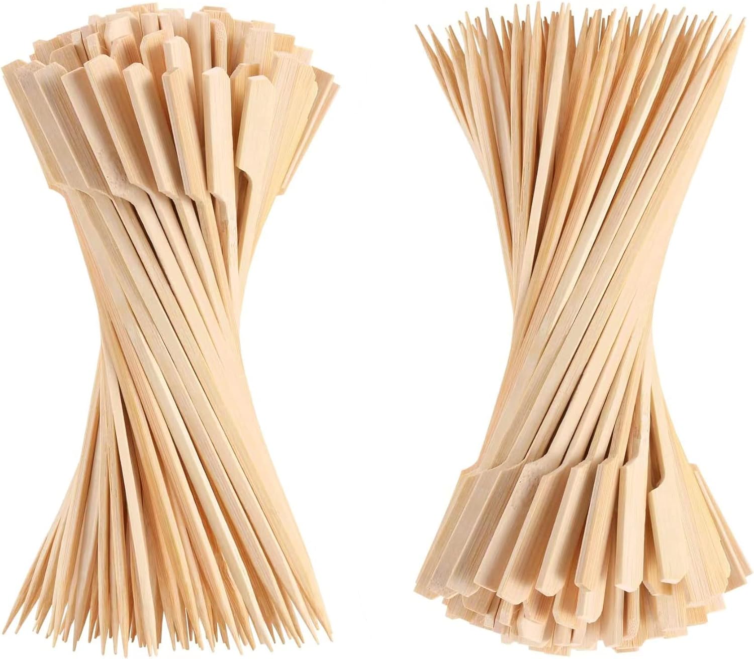 Amazon.com | 4.7 Inch Bamboo Skewers, 300 PCS Bamboo Paddle Wood Picks ...