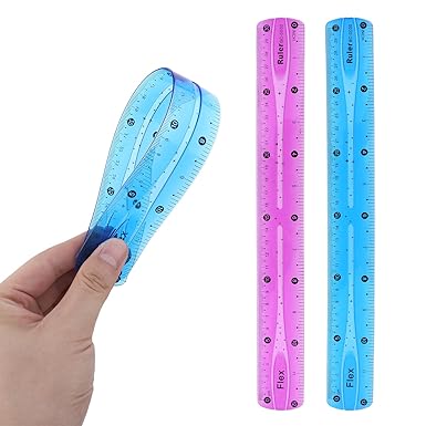 Amazon.com: ZEYIYER 2 PCS Flexible Ruler, 12 Inch/ 30cm Bendable ...