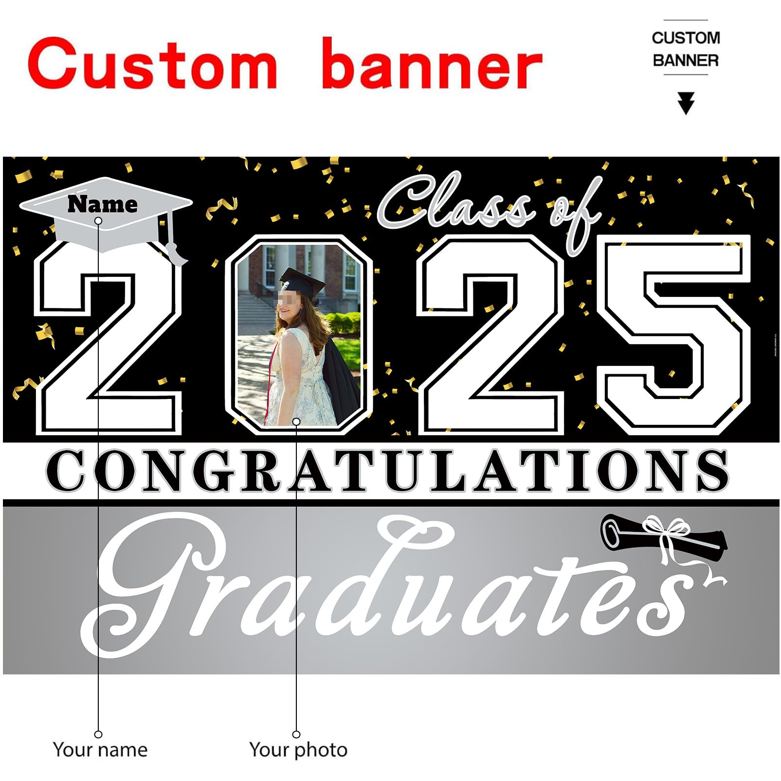 Snapklik.com : Dicodes Custom Graduation Party Decorations 2025 ...