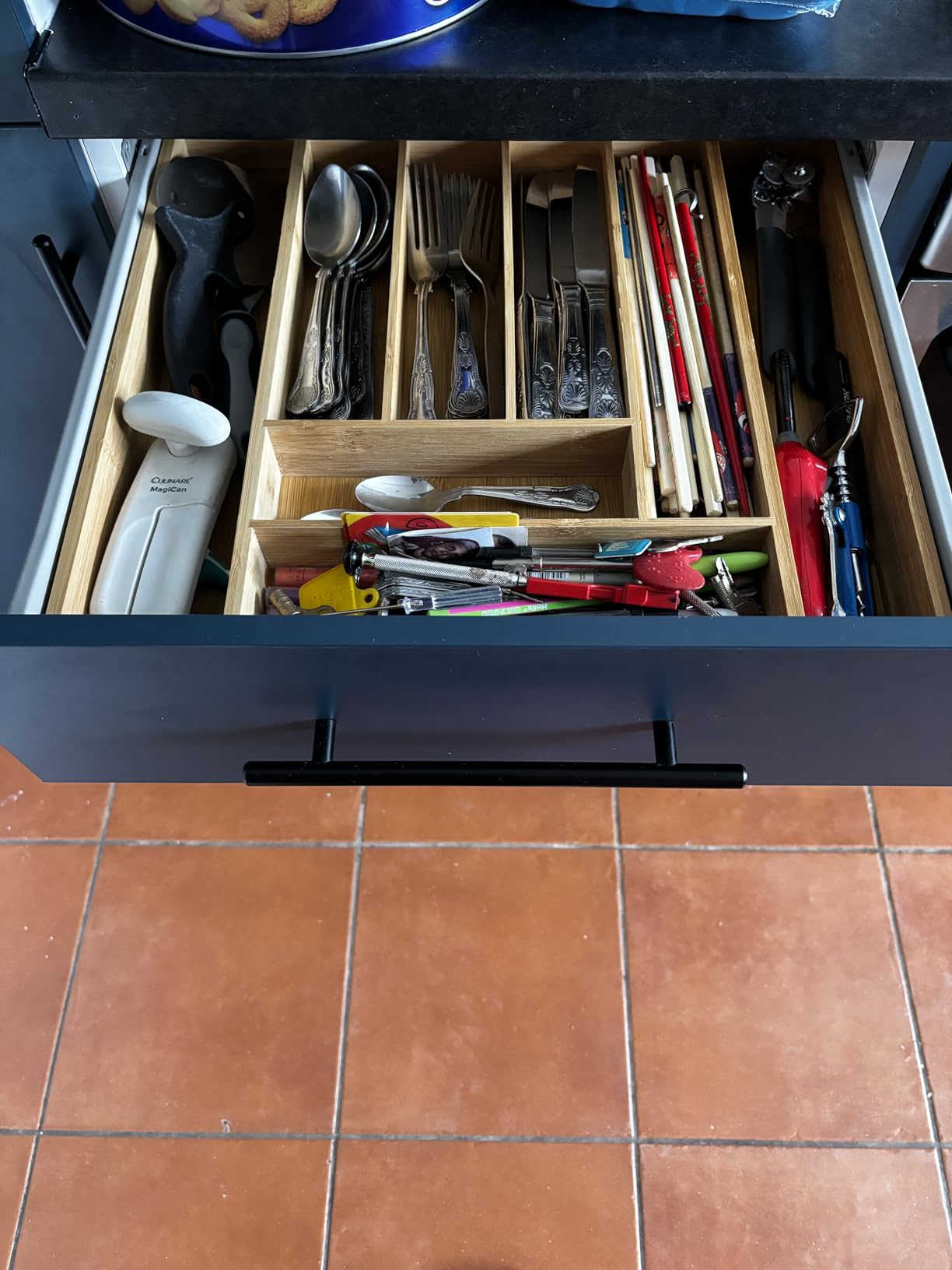 Bamboo Extending Cutlery Drawer | 6-8 Adjustable Compartments ...