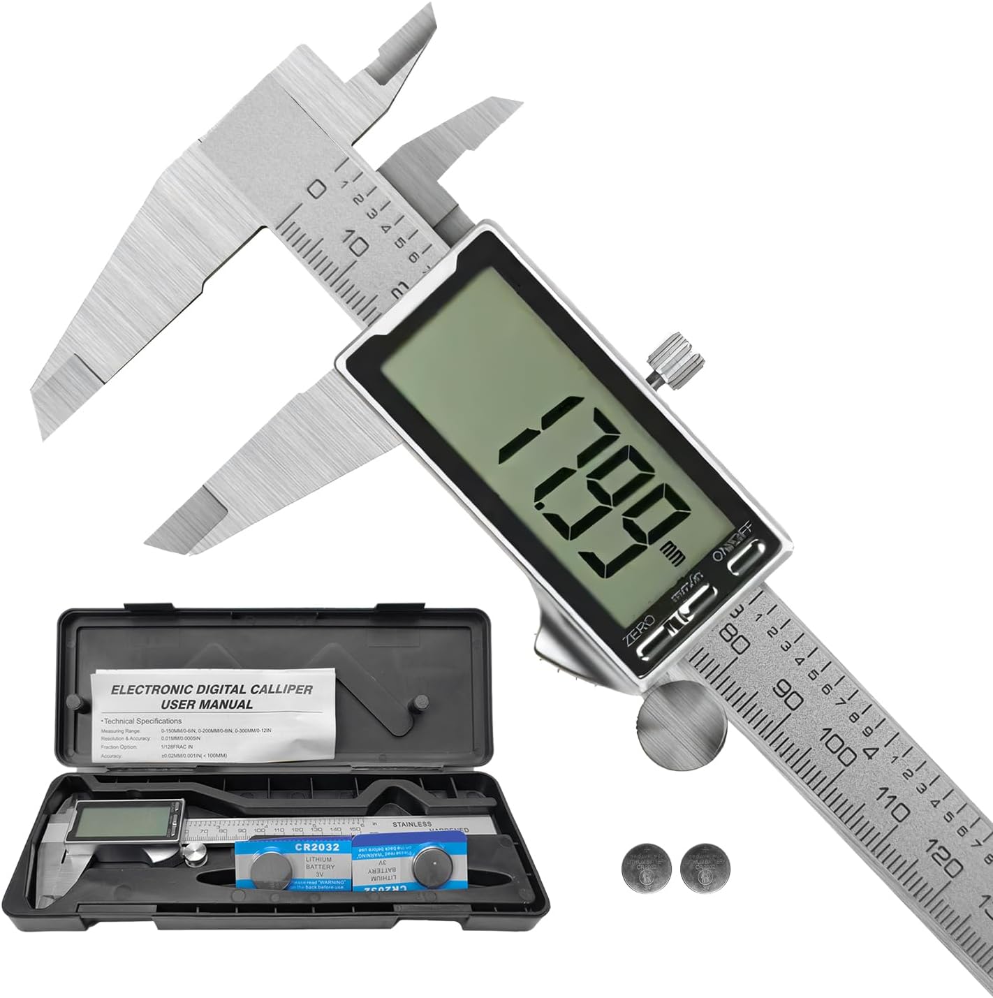 Truper CALDI-6MP, Calibrador digital de 6", milimétrico y standard ...