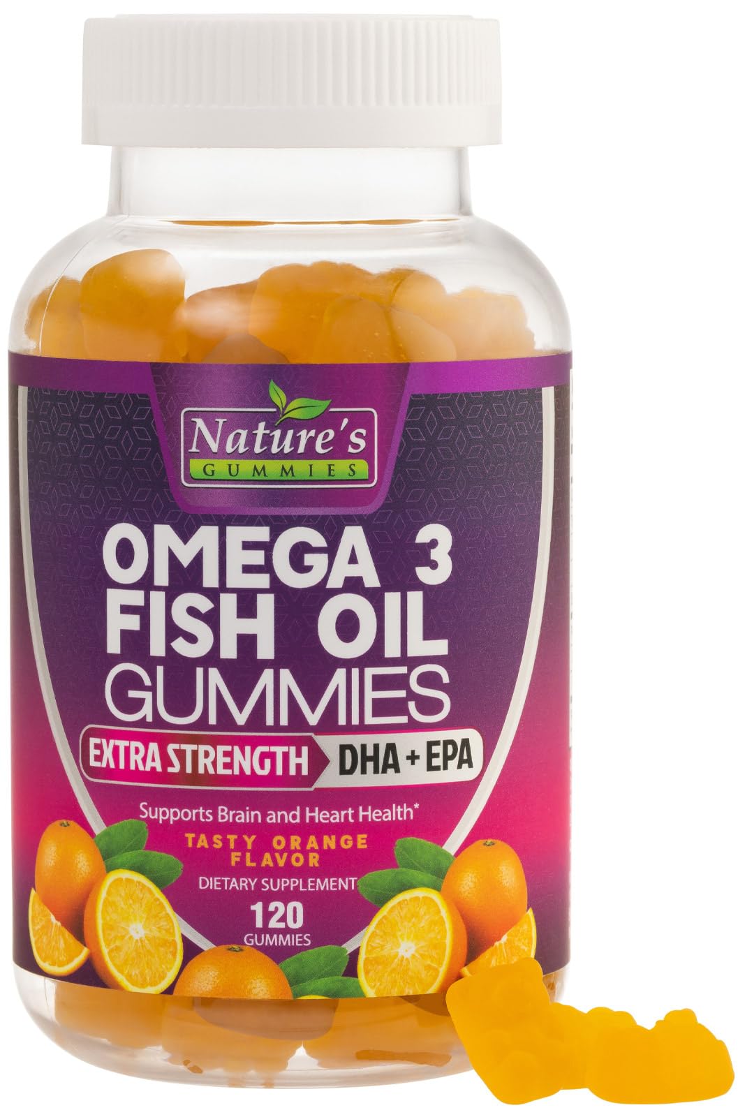 Amazon.com: Omega Fish Oil Gummies - Delicious Orange Flavor Fish Oil ...