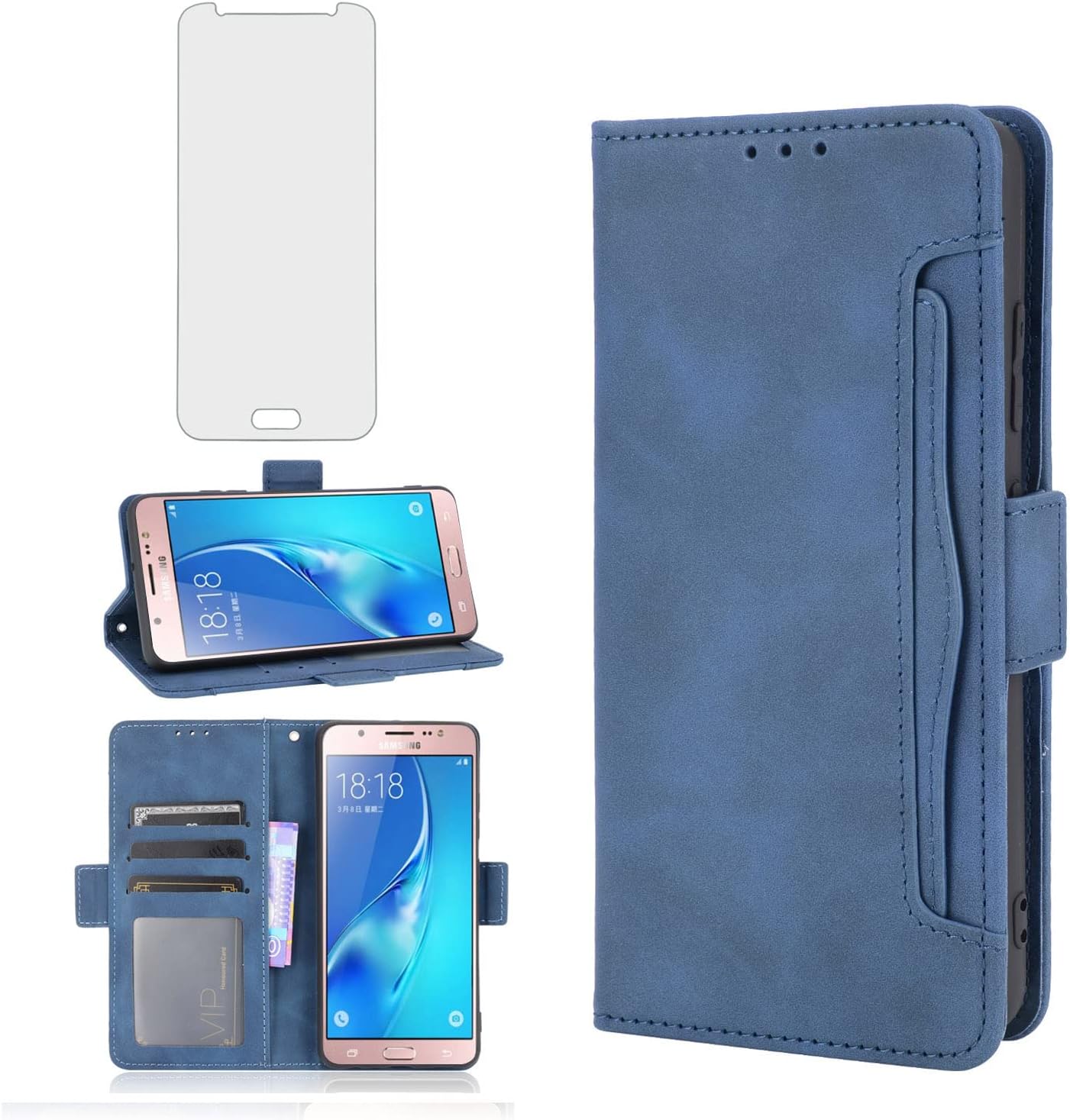 Samsung Galaxy J5 2017 J530 Cases - Black Premium Wallet Leather Flip ...