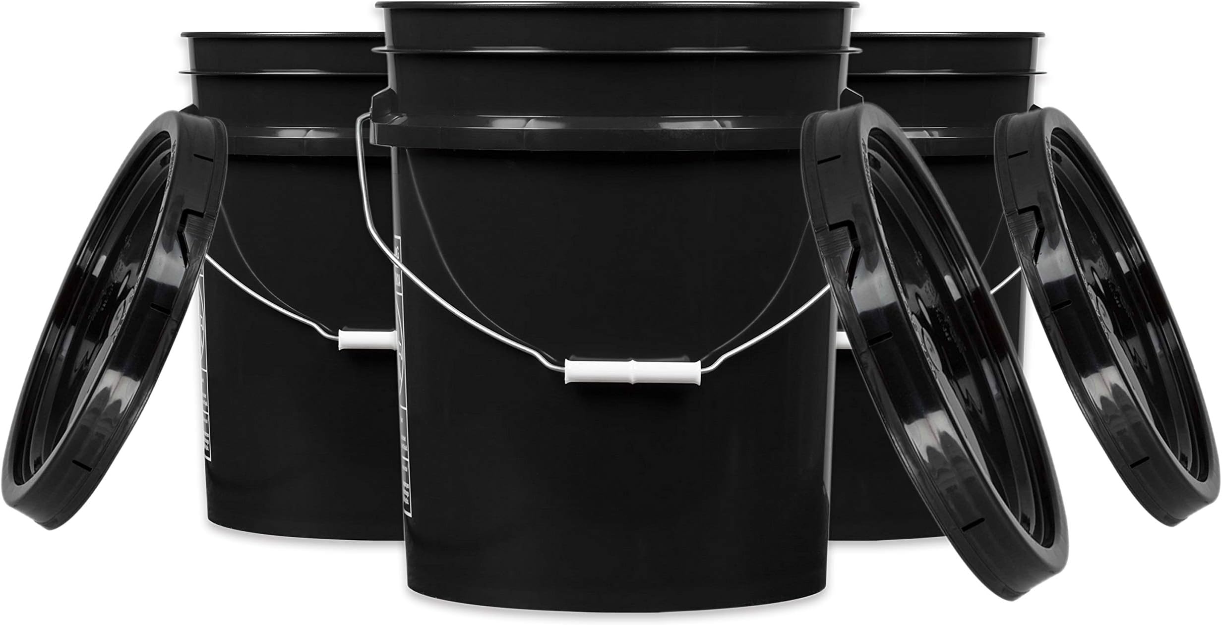 Amazon.com: ePackageSupply 5 Gallon Black Bucket Pail Container with ...