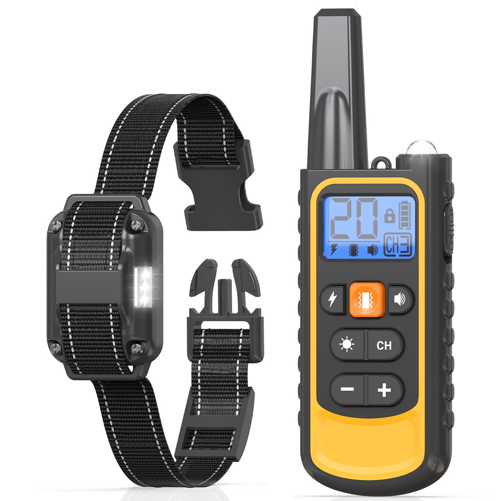 Dog Shock Collar with Remote, Waterproof Electric Shock Collar with ...