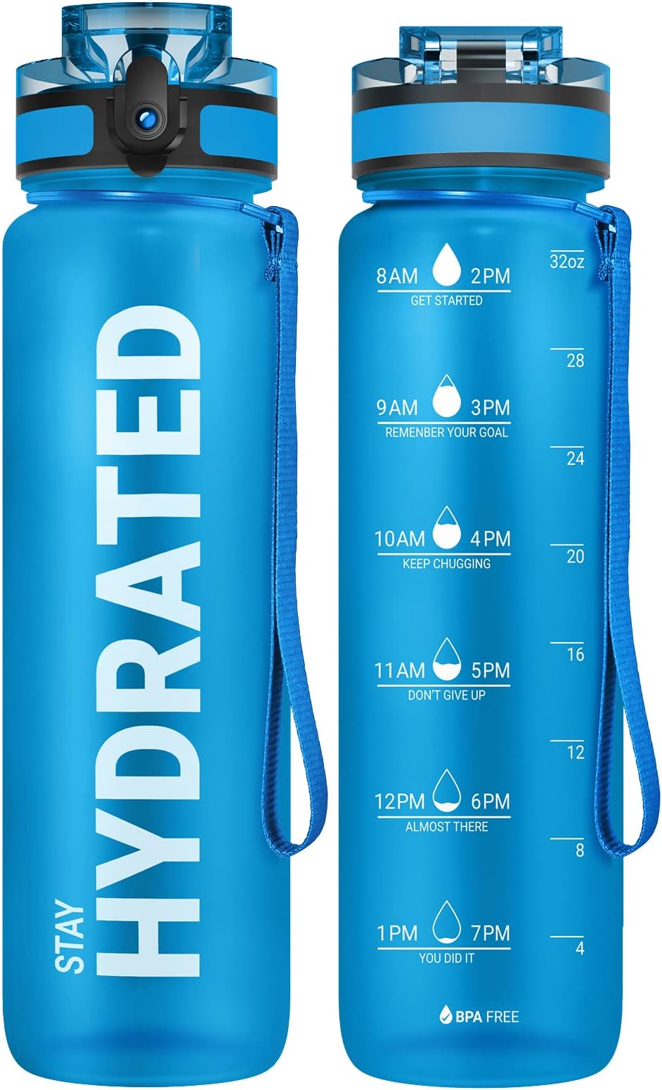 Amazon.com: Yaa Fresh Water Bottles, 32oz Motivational Sports Water ...