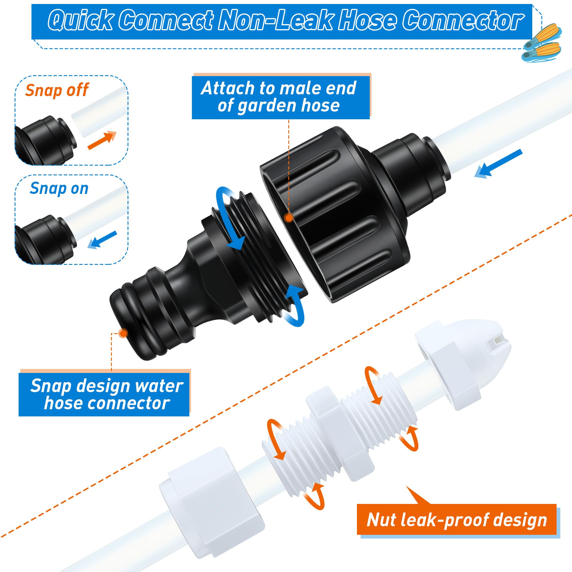 Snapklik.com : Dunkive 19.7FT Pool Water Slide Tube Kit