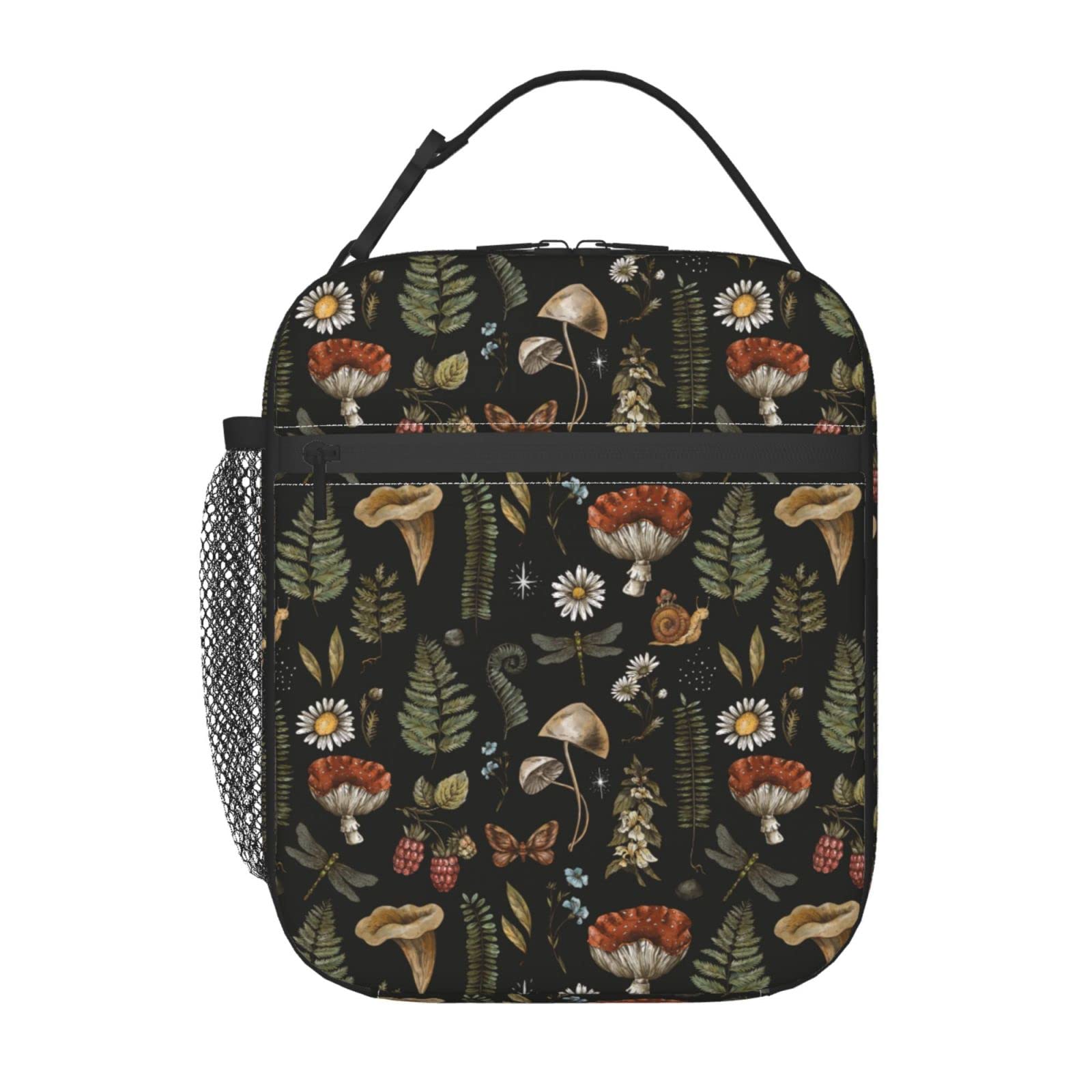 Amazon.com: SUPLUCHOM Lunch Box Vintage Mushroom Leaf Forest Insulated ...