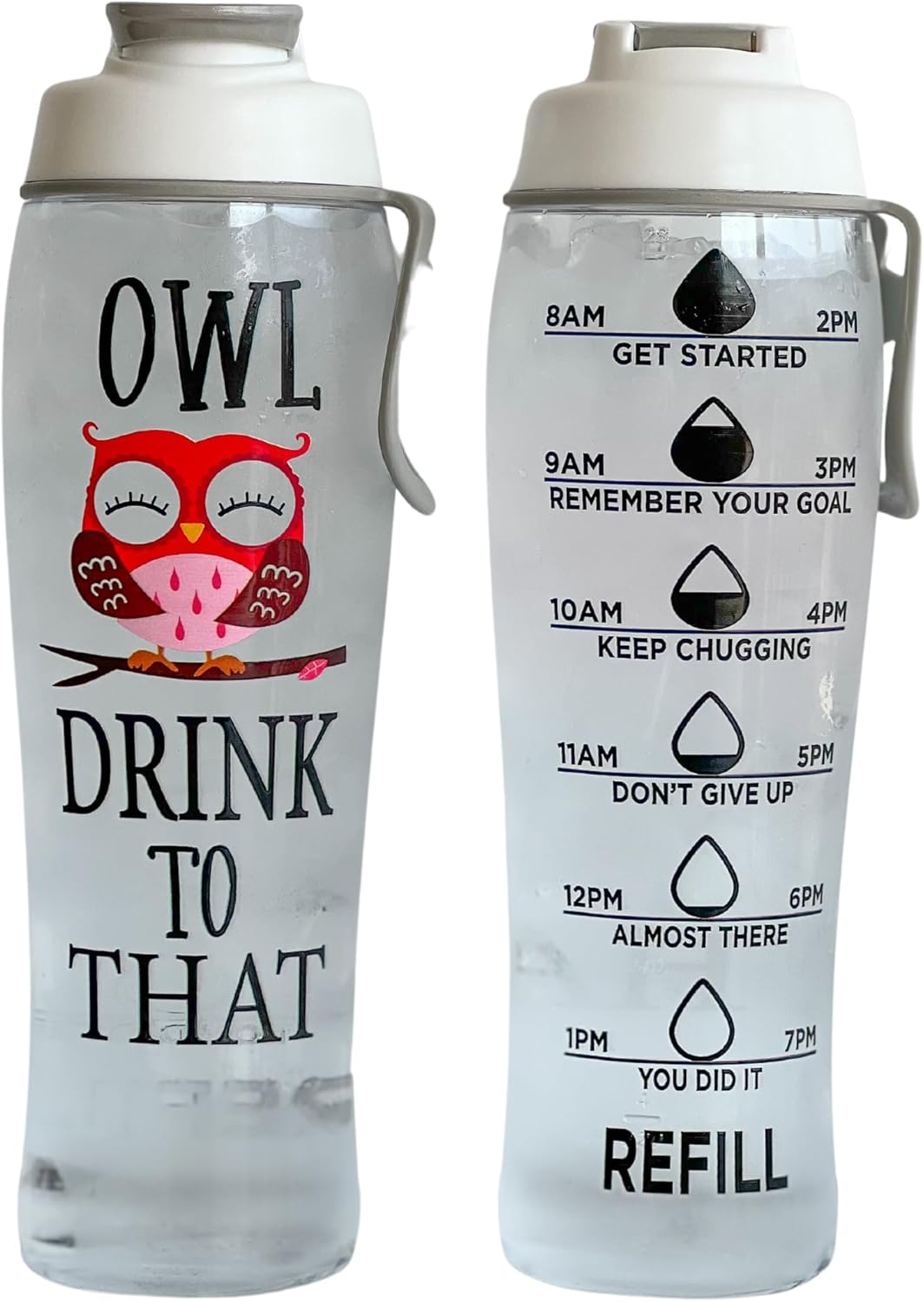 Amazon.com: 50 Strong Reusable Water Bottles with Times to Drink | BPA ...