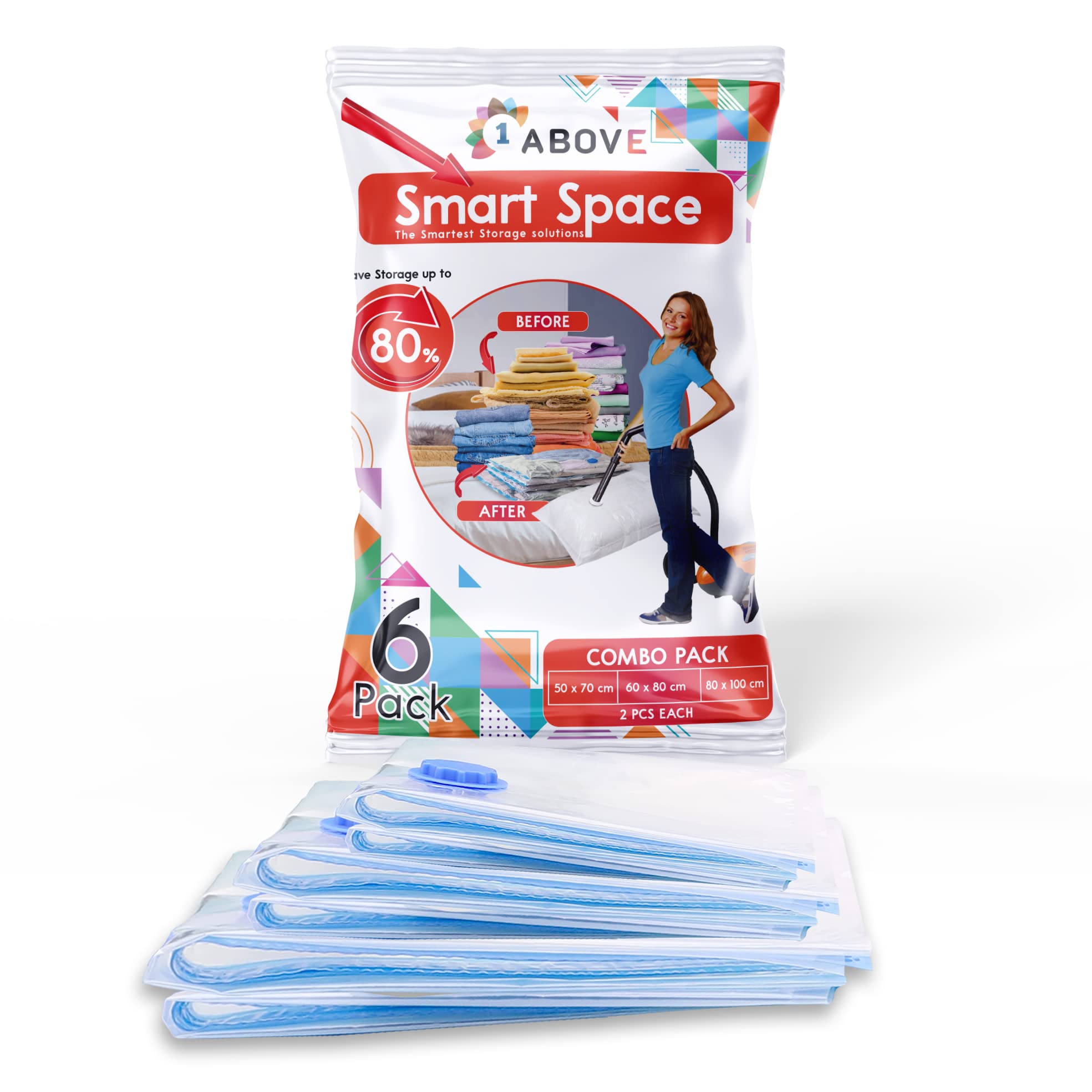 Accurate Pack Of 6 Vacuum Compressed Storage Bags Mould Moisture ...